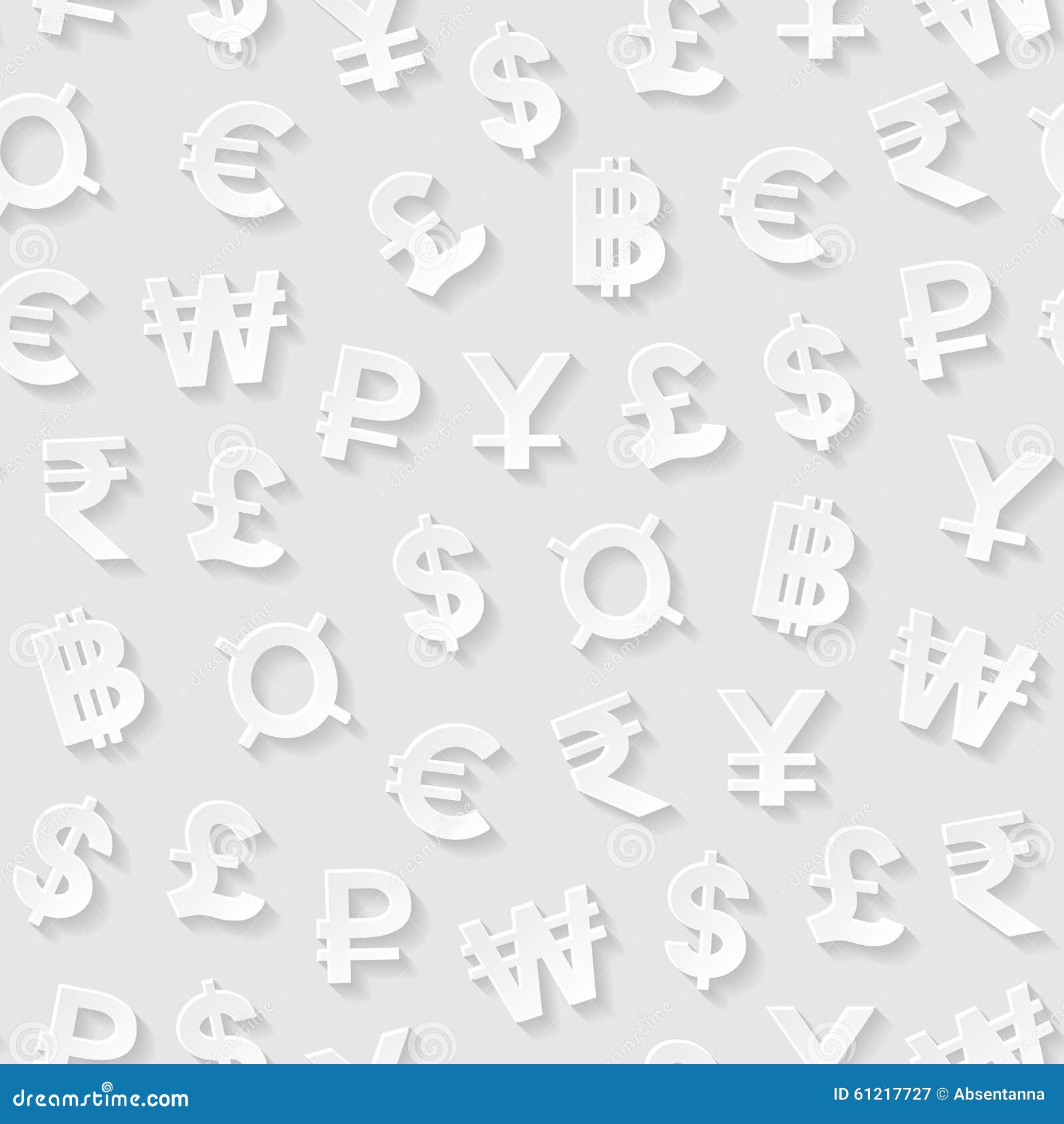 Seamless Pattern with Currency Symbols Stock Vector - Illustration of ...