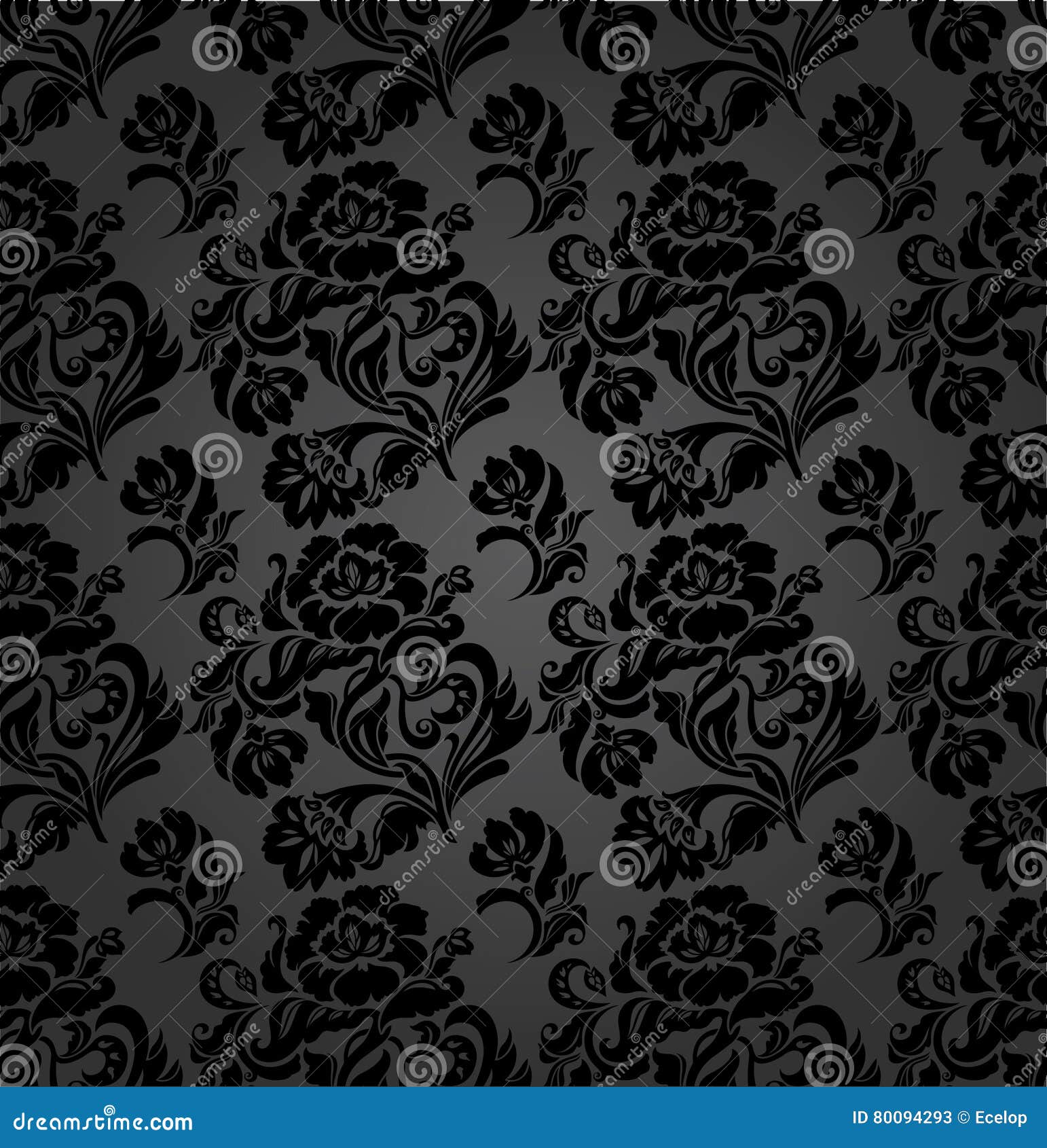 Seamless Pattern, Curtains Floral Stock Vector - Illustration of ...