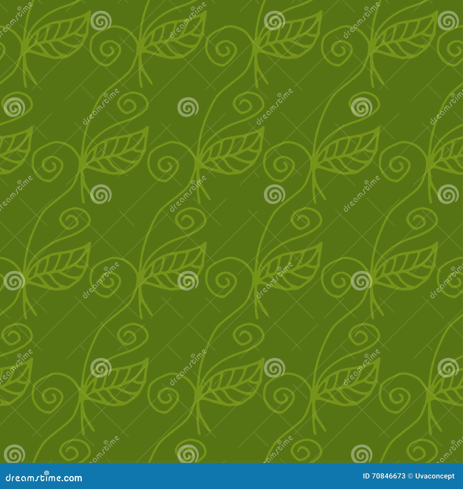 Seamless Pattern of Curved Flowers . Vector Stock Vector - Illustration ...