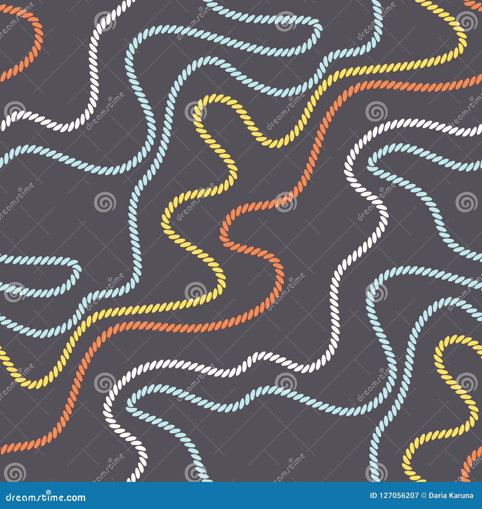 Seamless Pattern with Curved Ropes. Pattern for Fabrics and Packaging ...