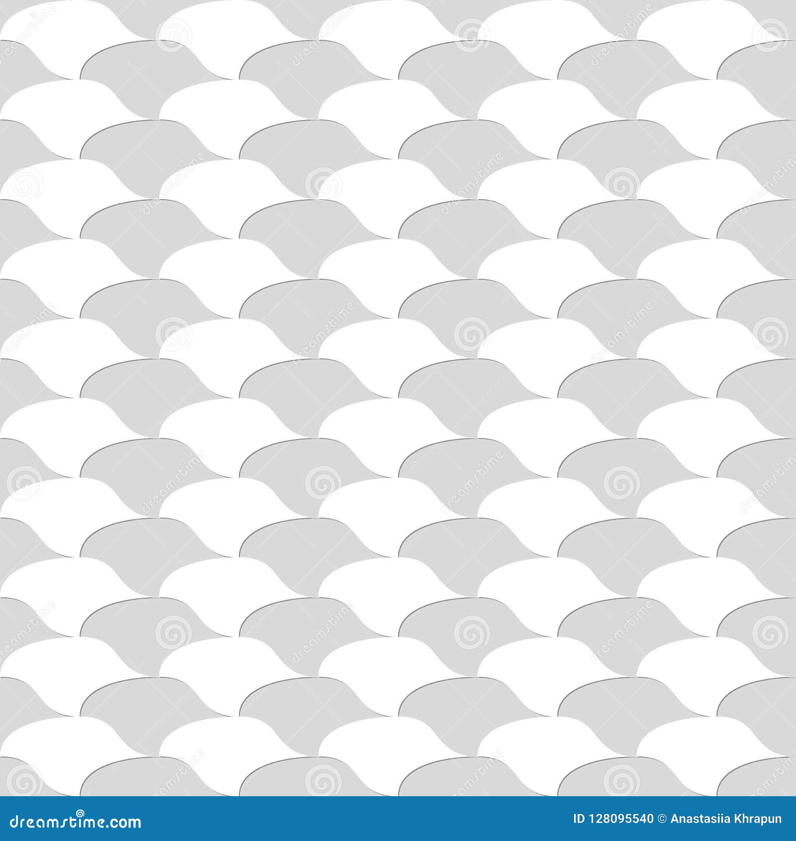 Seamless Pattern of Curved Shapes. Geometric Background Stock Vector ...