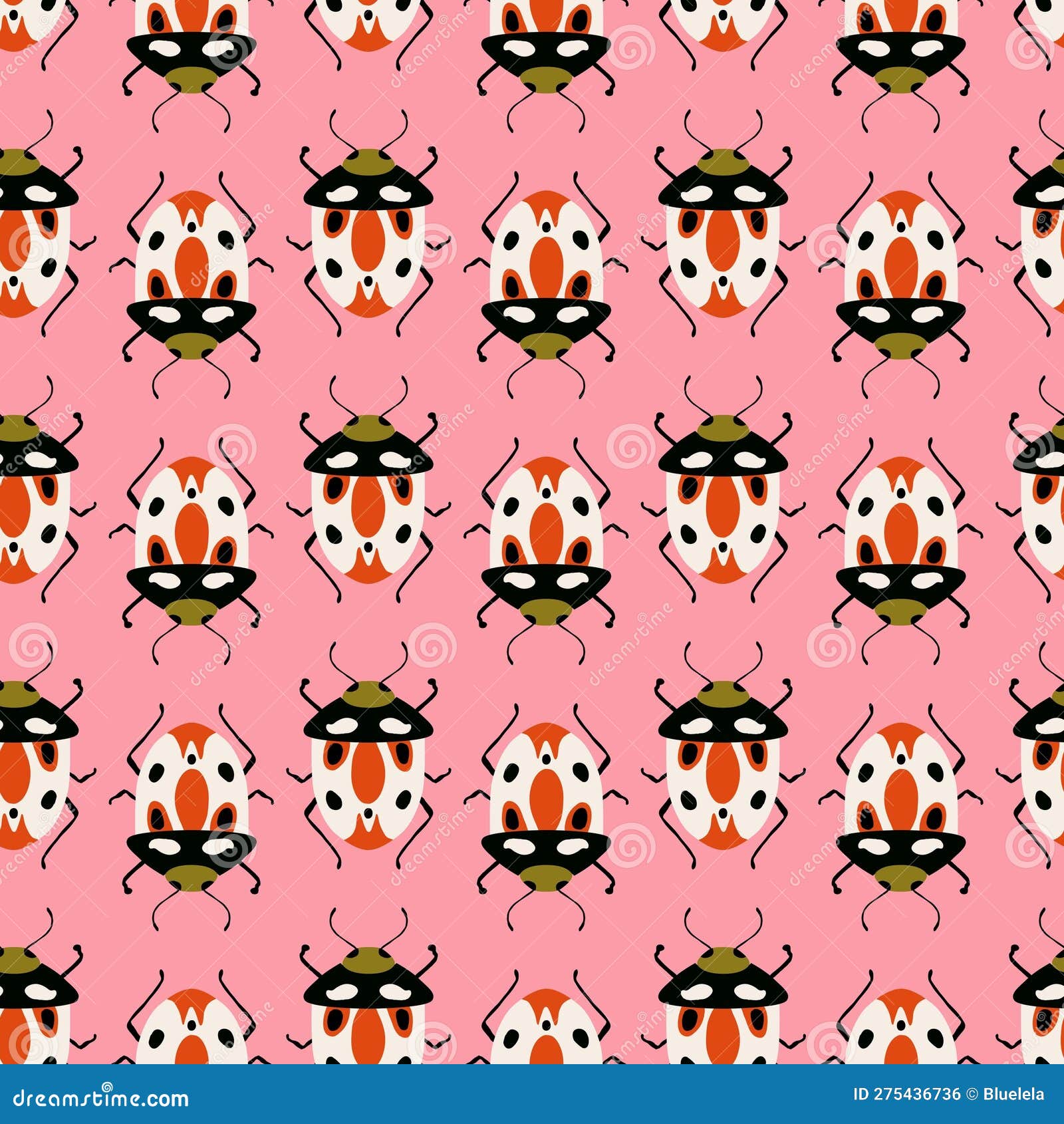 Cute Bugs. Child Drawing Insects, Flying Butterflies And Baby Ladybird ...