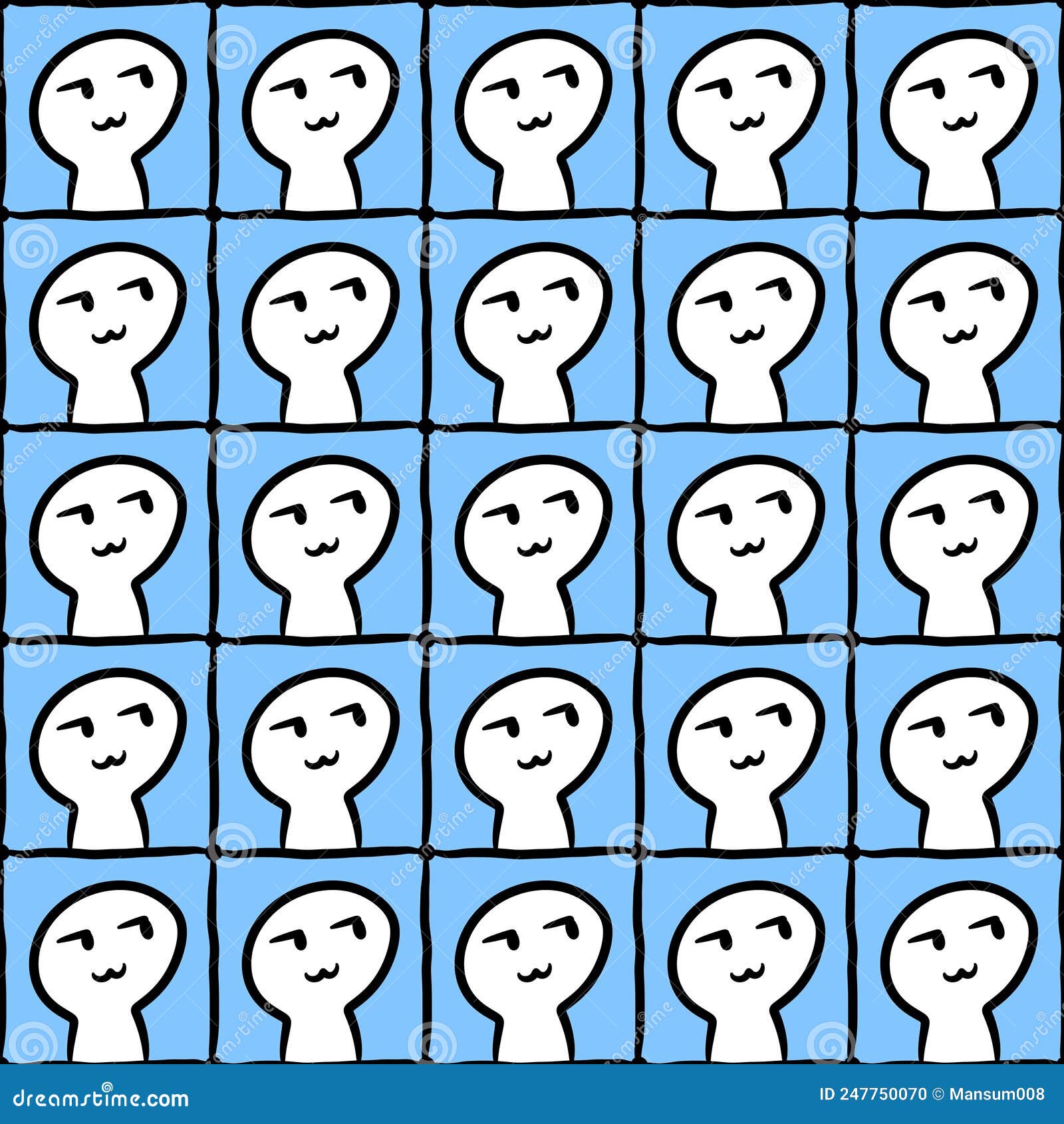 Seamless Pattern of Cute Cartoon Background Stock Illustration ...