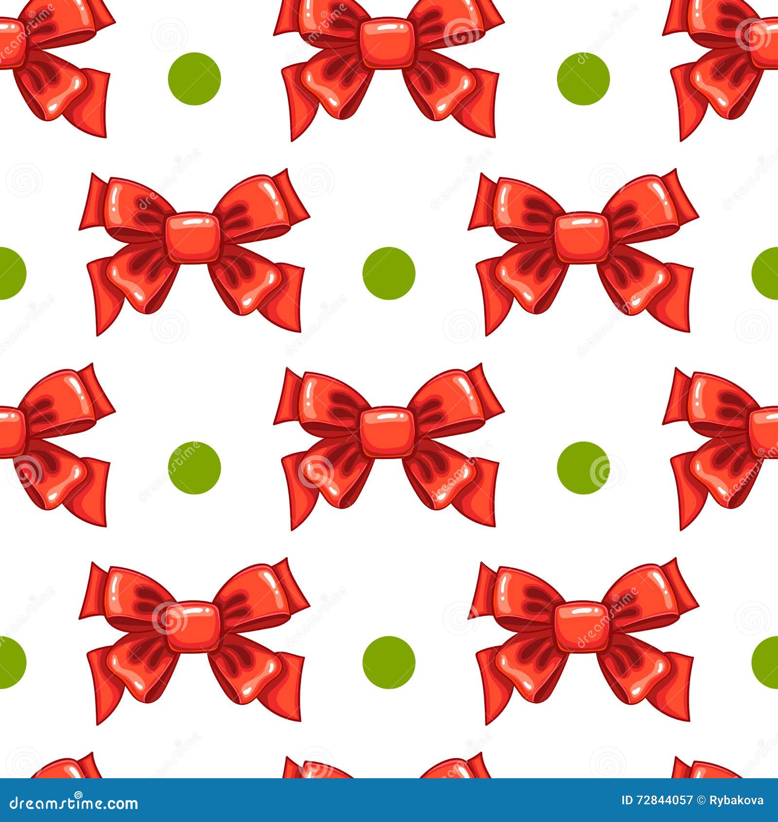 Seamless Pattern Cute Cartoon Bows-3 Stock Illustration - Illustration ...