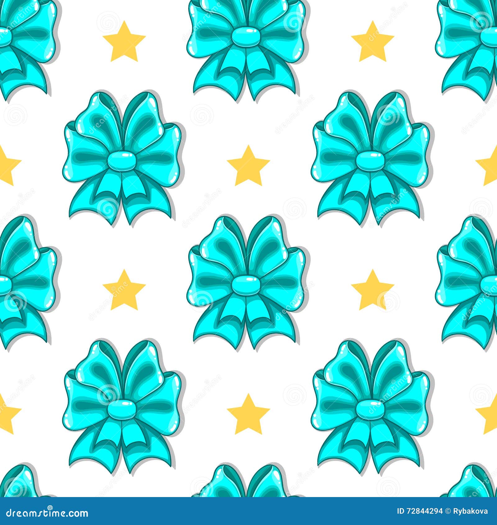 Seamless Pattern Cute Cartoon Bows-2 Stock Illustration - Illustration ...