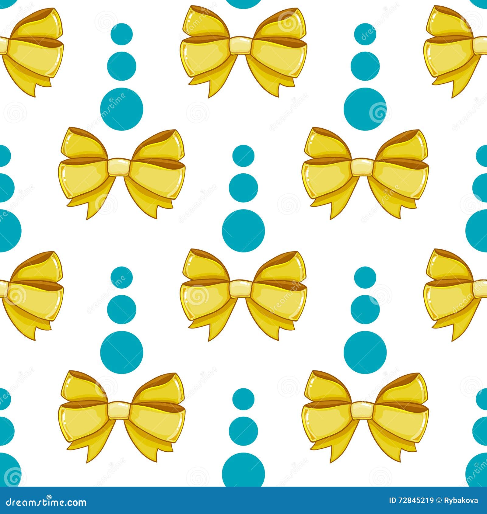 Seamless Pattern Cute Cartoon Bows-4 Stock Illustration - Illustration ...