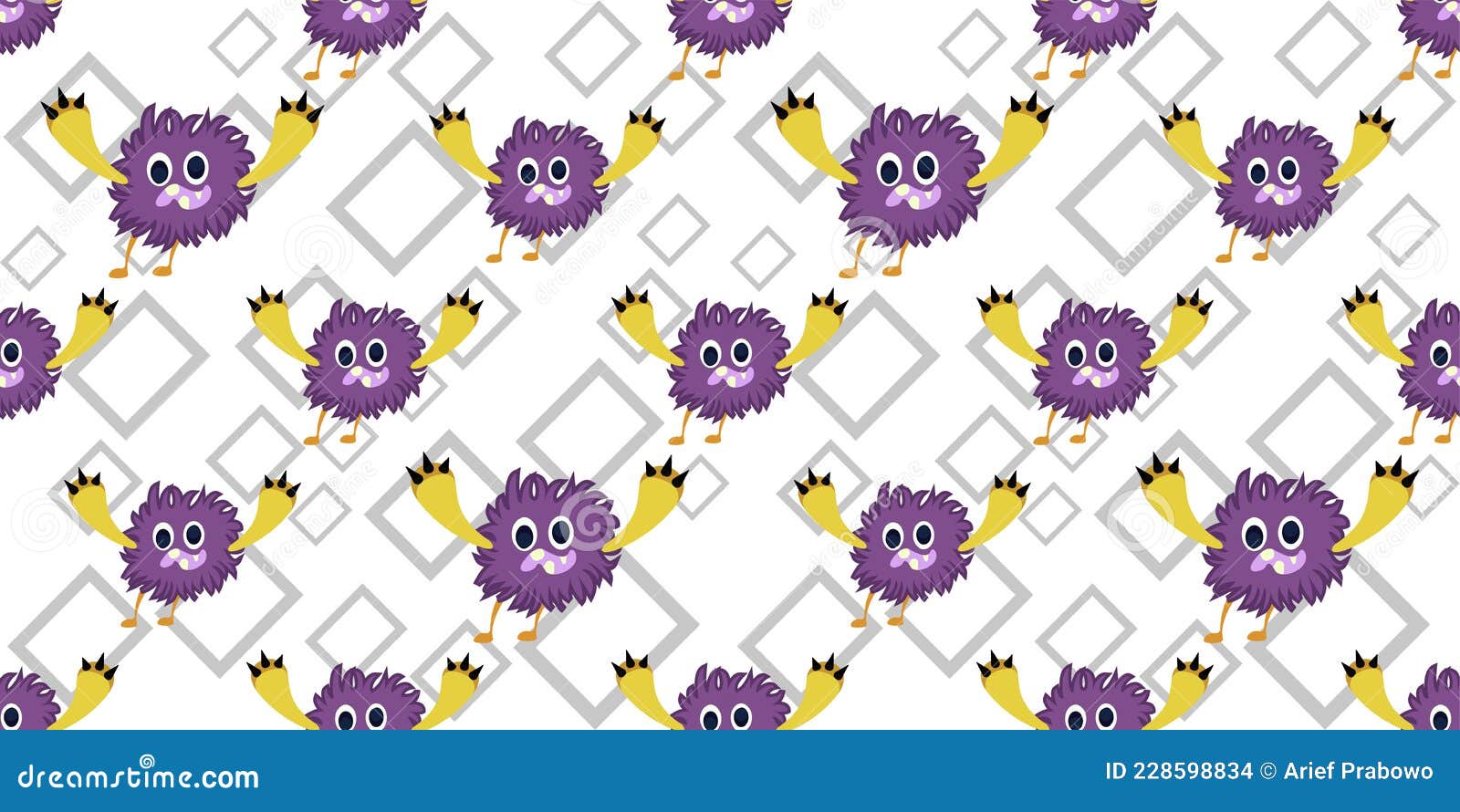 Seamless Pattern of Cute Cartoon Germ in Flat Style Design Isolated on ...