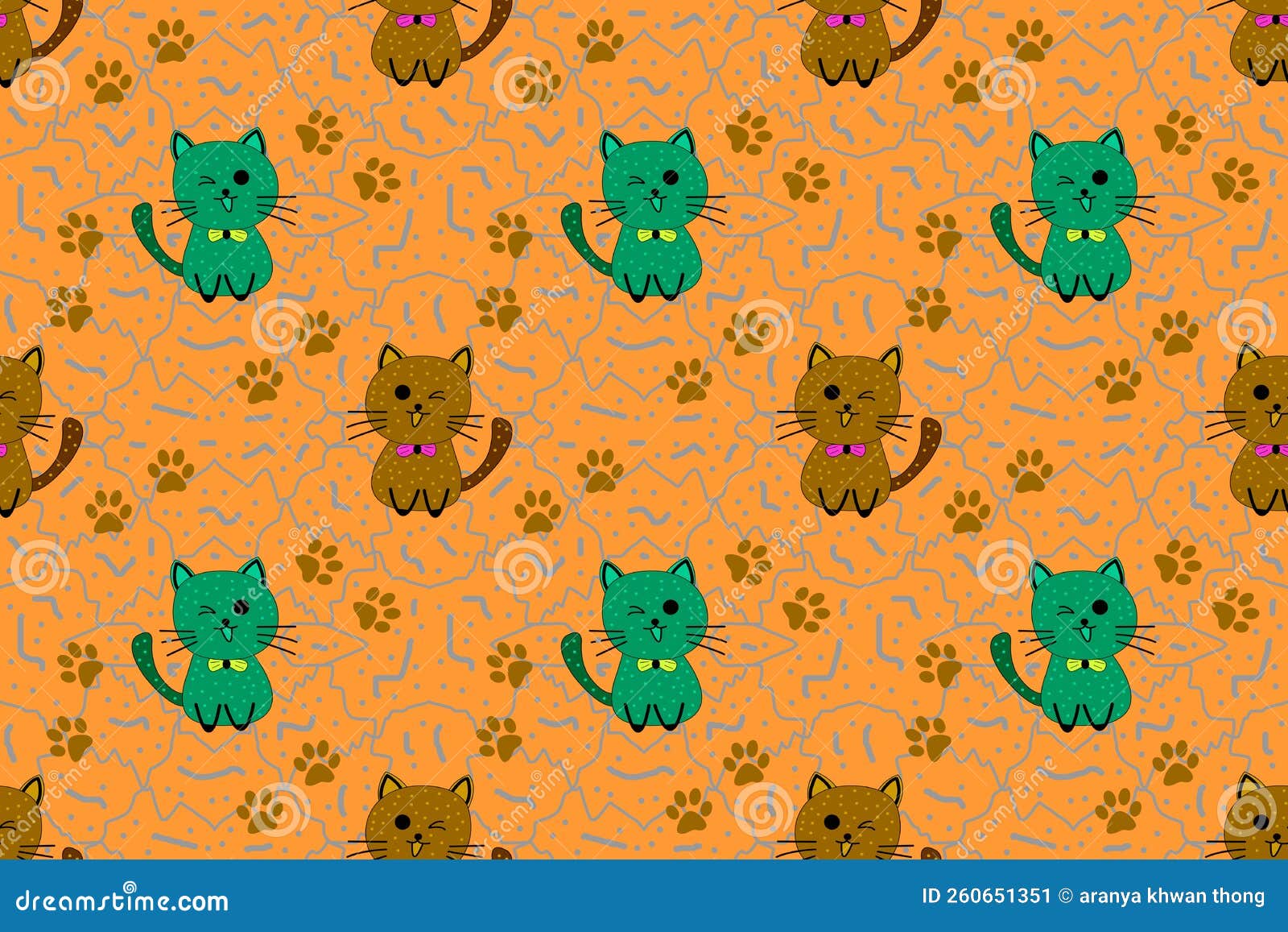 Seamless Cute Cat Patterns Stock Photos - Free & Royalty-Free Stock ...
