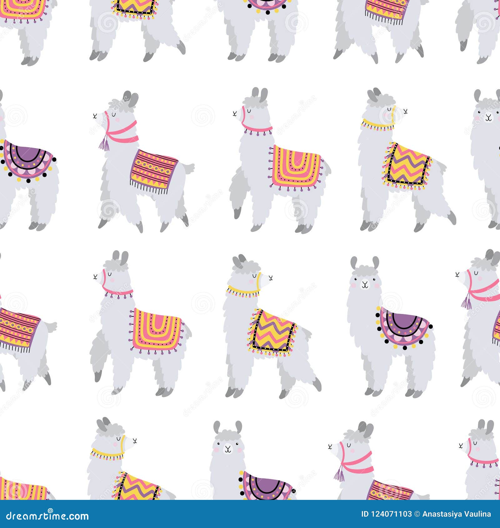 Cute Lamas With Funny Quotes Vector Illustration | CartoonDealer.com ...