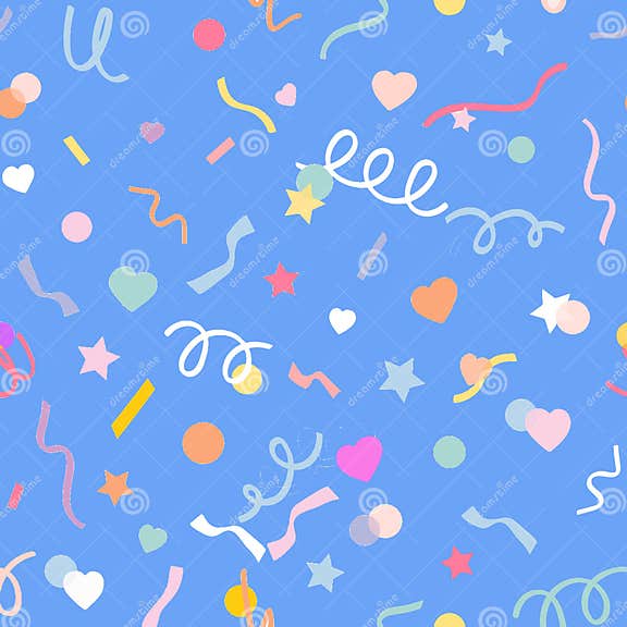 Charming Pastel Confetti Seamless Pattern Stock Vector - Illustration ...
