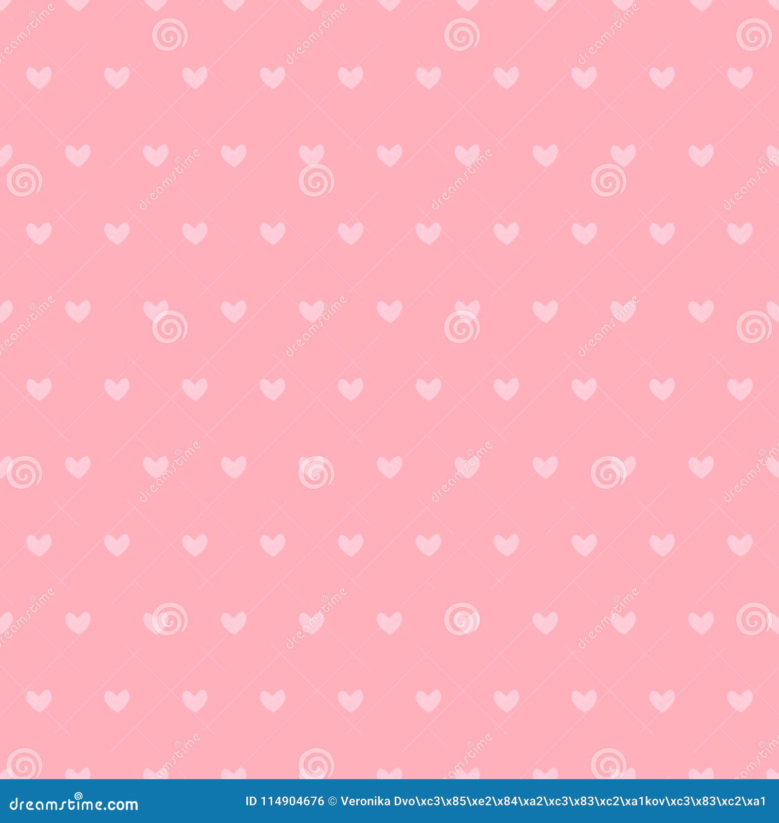 Seamless Pattern with Cute Small Pink Hearts. Stock Vector ...