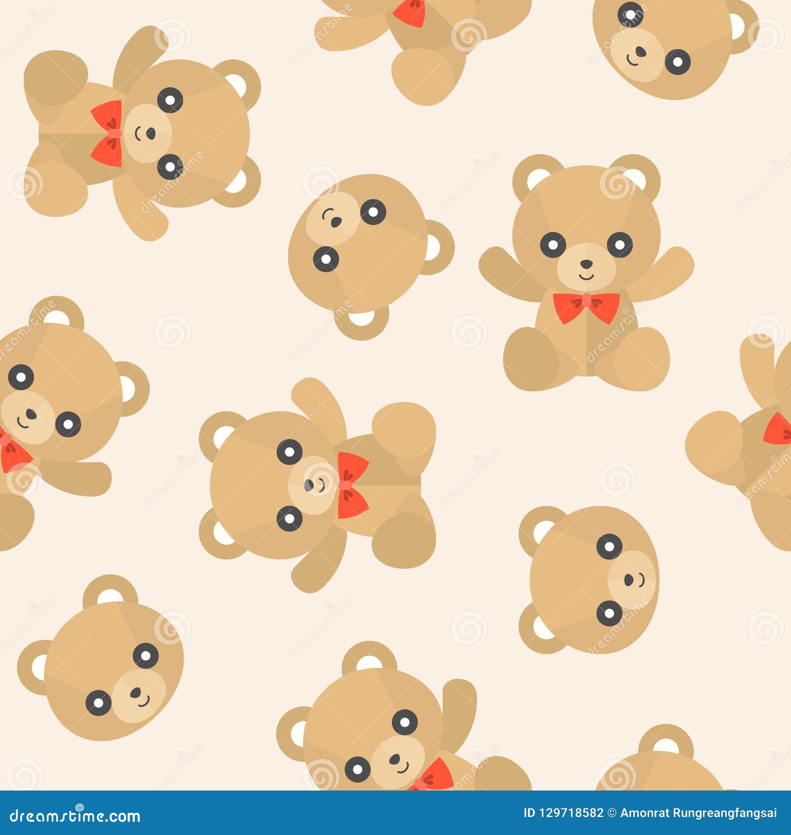 Seamless Pattern Cute Teddy Bear for Use As Wallpaper or Christmas ...