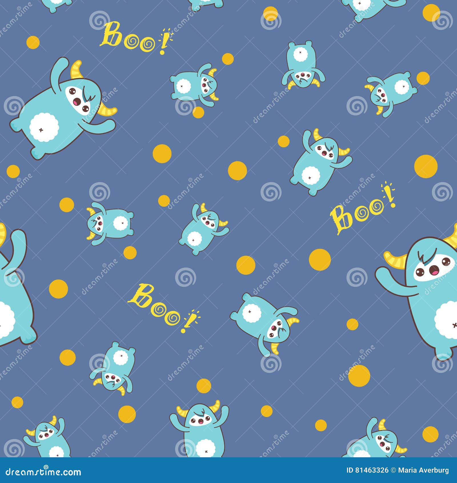 Seamless Pattern with Cute Yeti. Vector Illustration Stock Vector ...