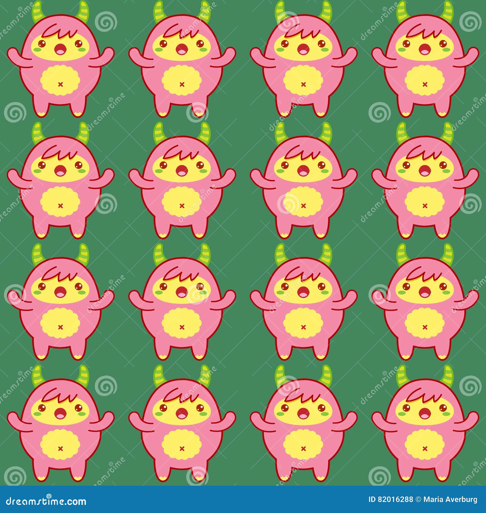 Seamless Pattern with Cute Yeti. Vector Illustration Stock Vector ...