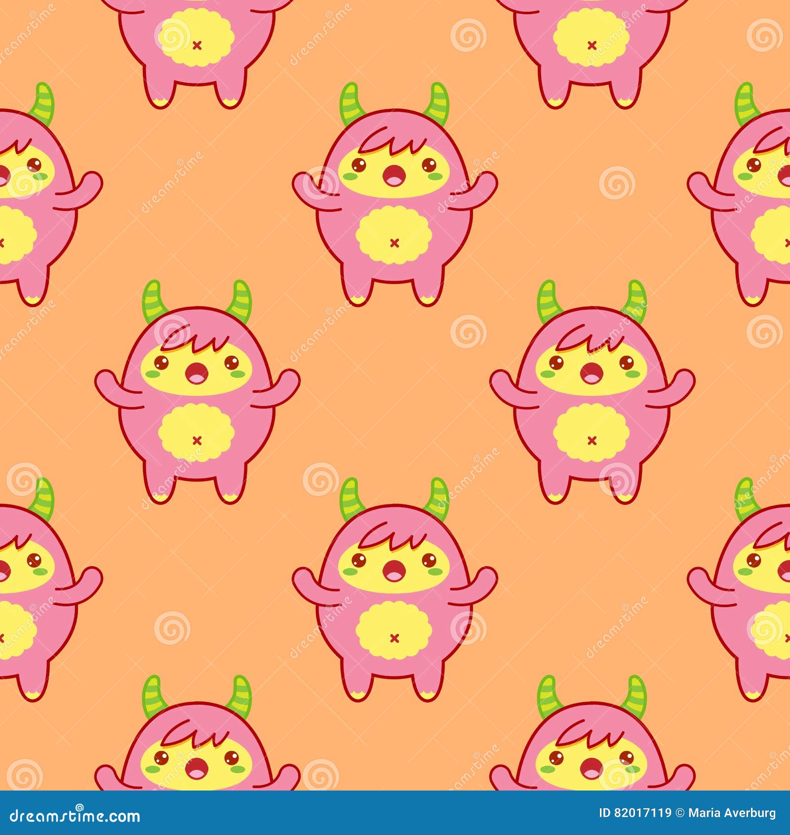 Seamless Pattern with Cute Yeti. Vector Illustration Stock Vector ...
