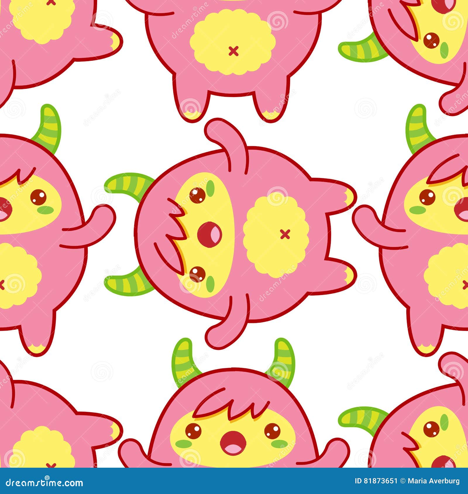 Seamless Pattern with Cute Yeti. Vector Illustration Stock Vector ...