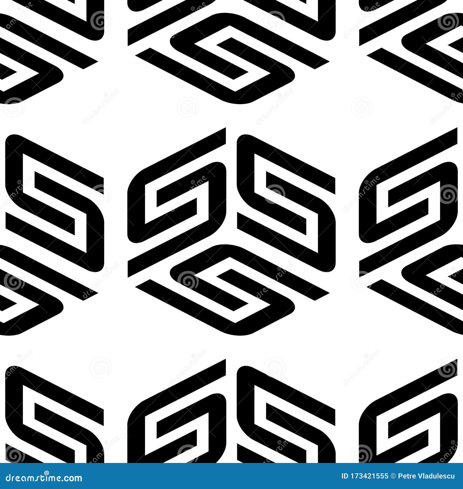 Seamless Pattern with 3D Letter S(texture 2), Modern Stylish Image ...