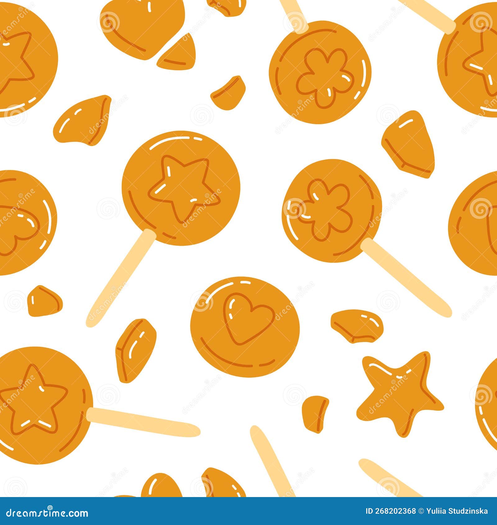 Dalgona Candy Circle Cartoon Character With Love Cute Emoticon Vector ...