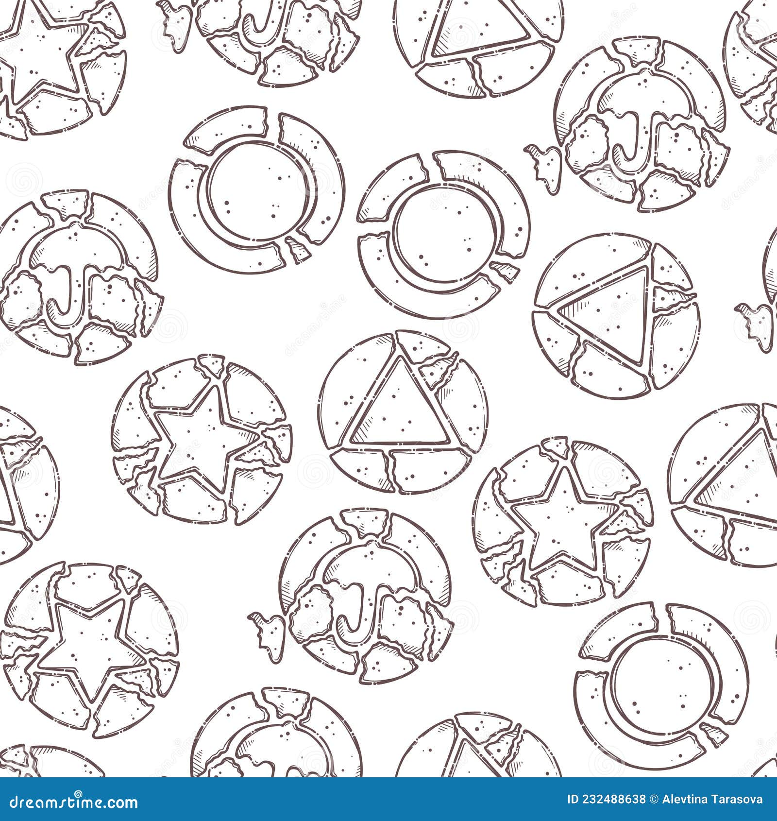 Seamless Pattern Dalgona Korean Sponge Candy Vector. Sugar Honeycomb ...