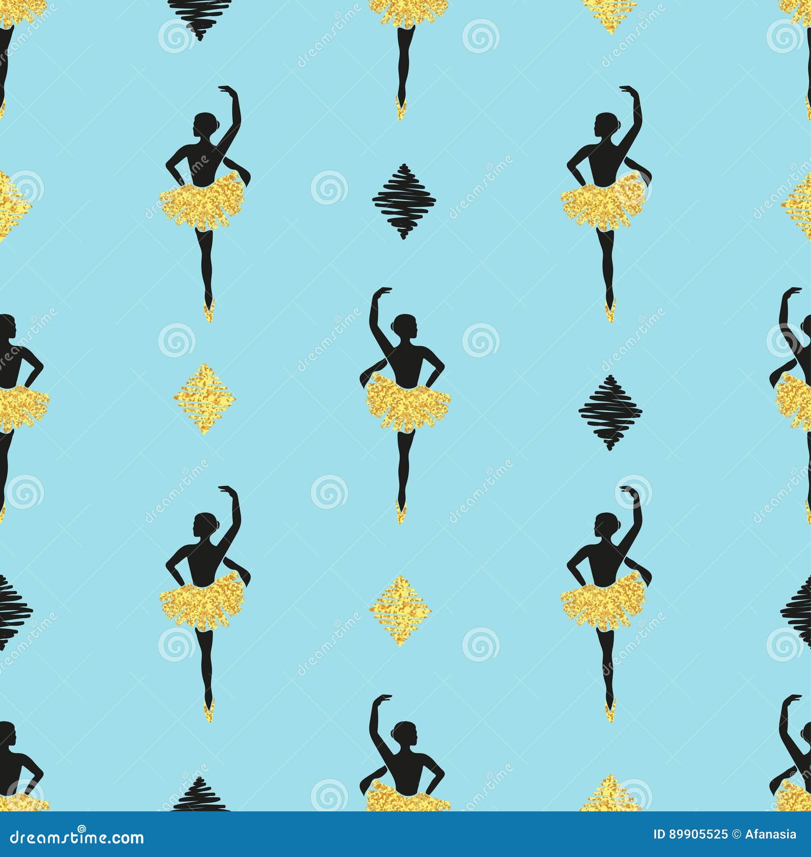 Seamless Pattern with Dancing Ballerinas. Ballet Background. Stock ...