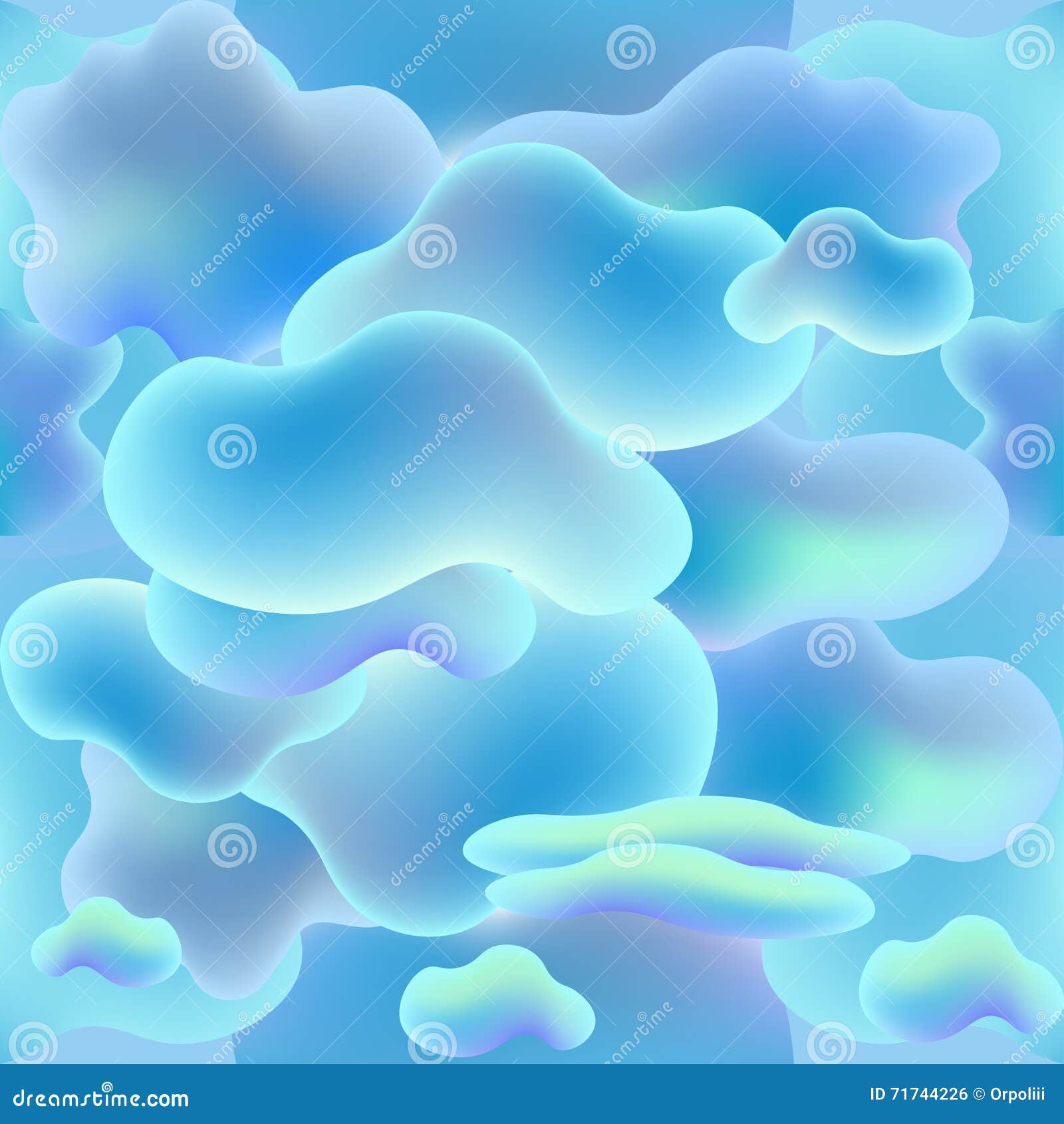 Seamless Pattern with Dark Blue Clouds. Vector Illustration Stock ...