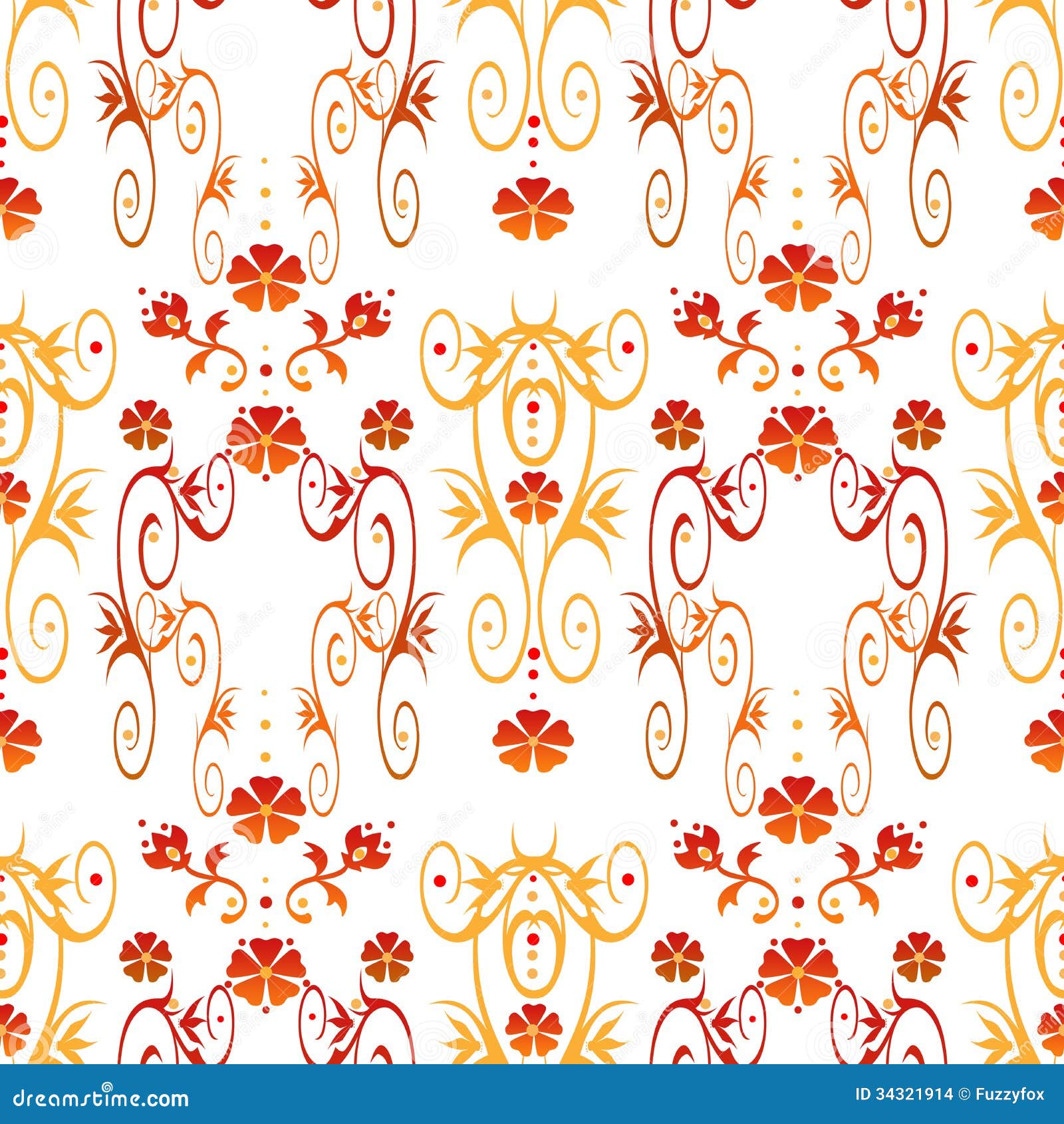 Seamless Pattern with Decorative Elements Stock Illustration ...