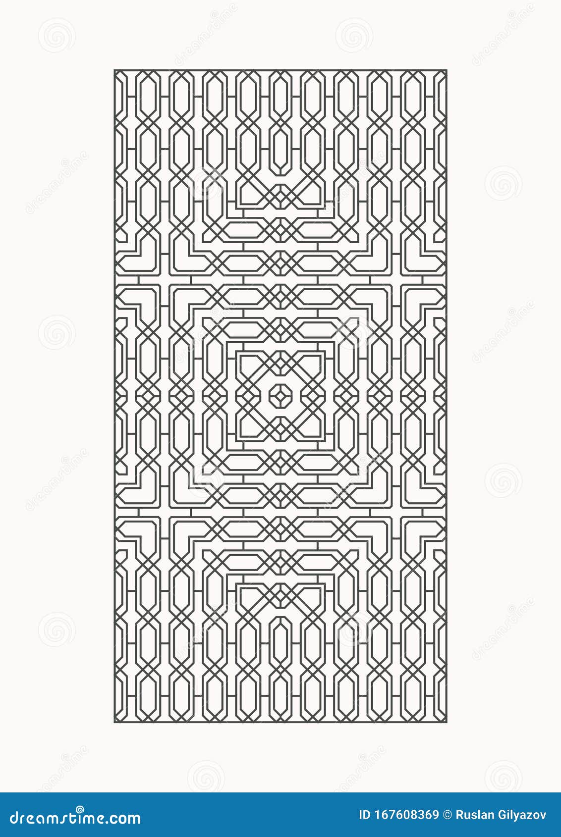 Seamless Pattern for Decorative Panels. Stock Vector - Illustration of ...