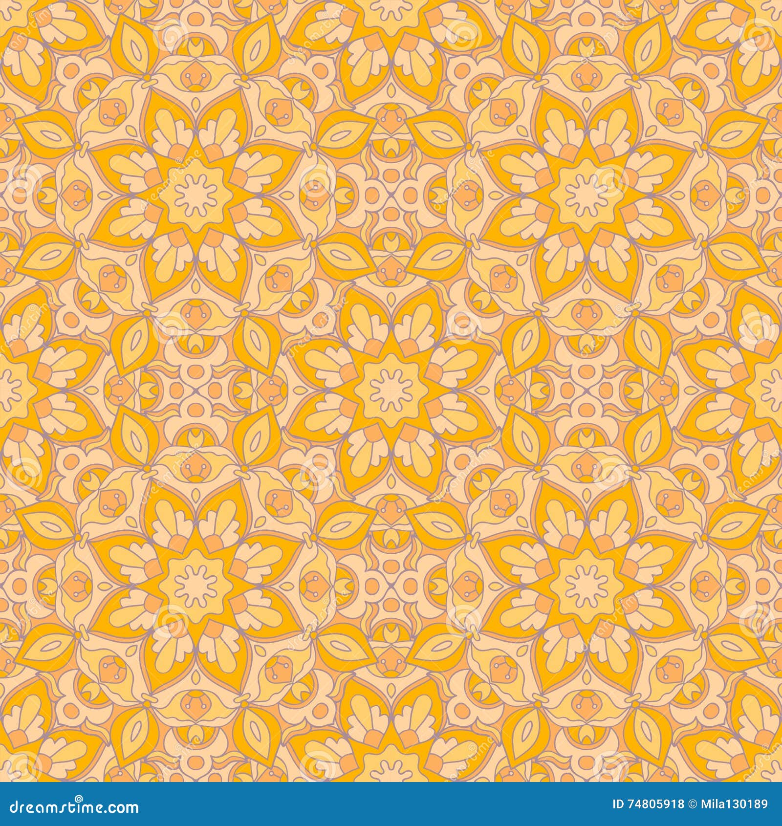 Seamless Pattern. Decorative Pattern in Beautiful Apricot Colors Stock ...