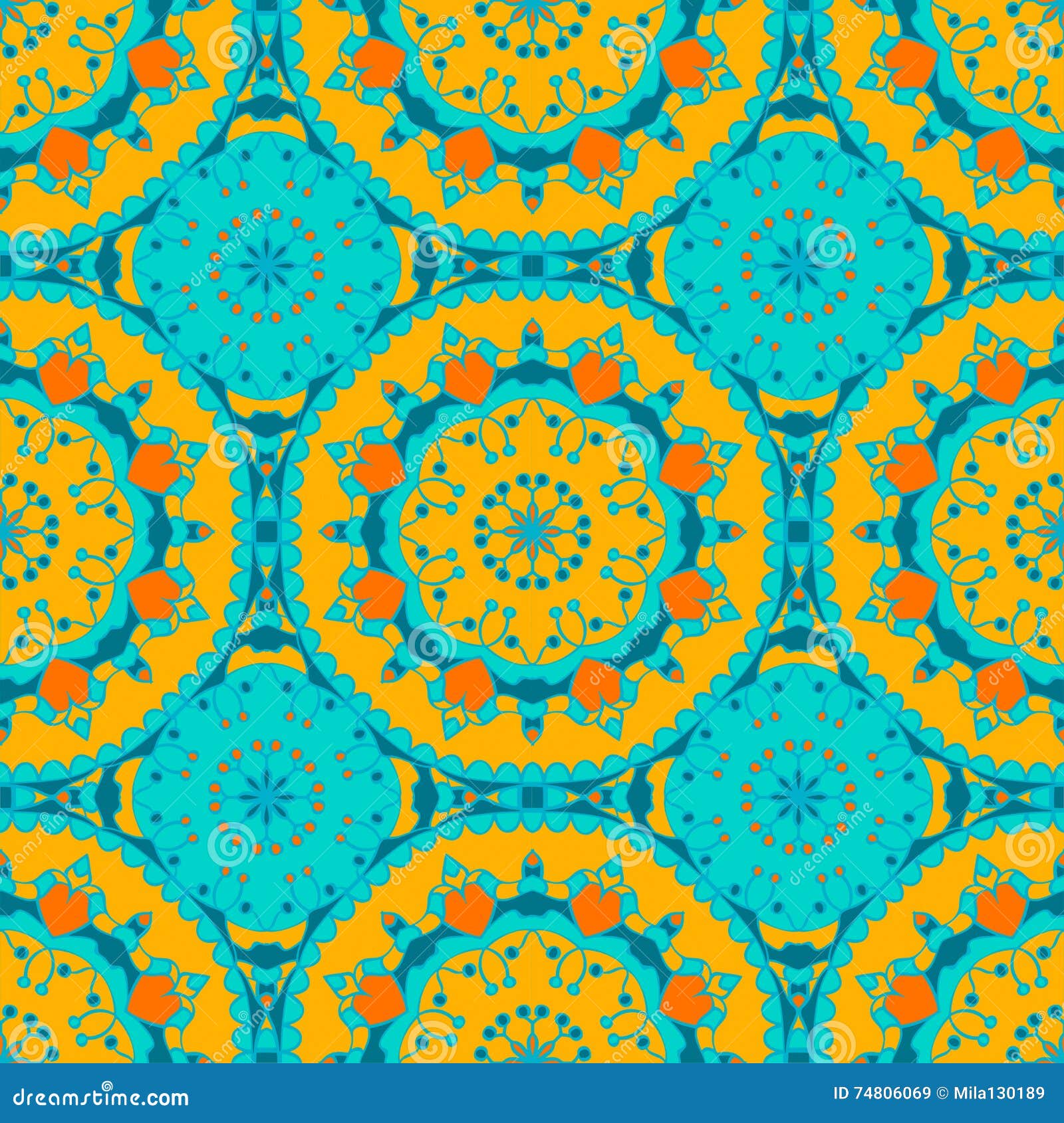 Seamless Pattern. Decorative Pattern in Beautiful Bright Colors Stock ...