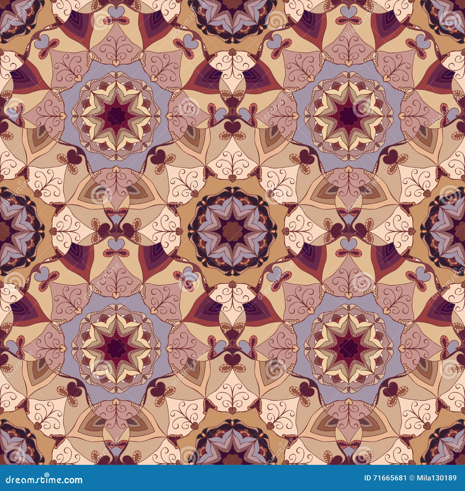 Seamless Pattern. Decorative Pattern in Beautiful Colors. Vector ...