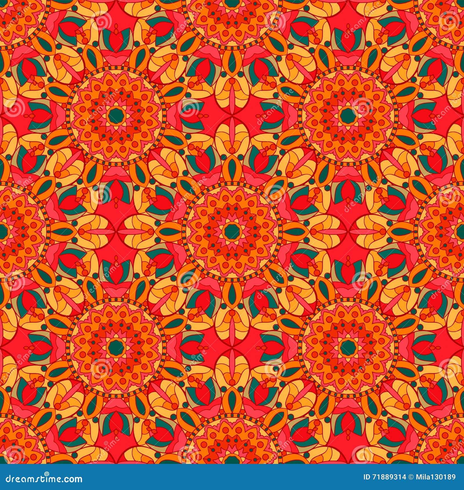Seamless Pattern. Decorative Pattern in Beautiful Colors. Vector ...