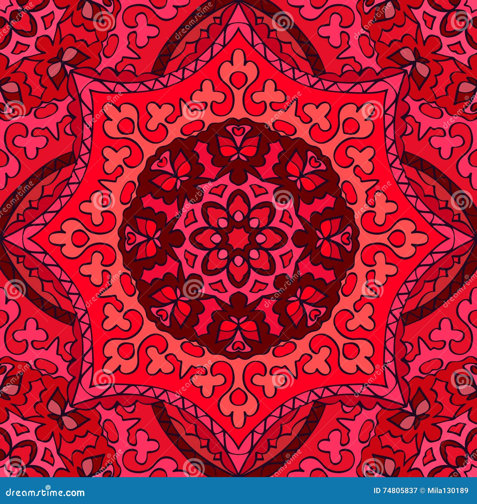 Seamless Pattern. Decorative Pattern in Beautiful Colors. Vector ...
