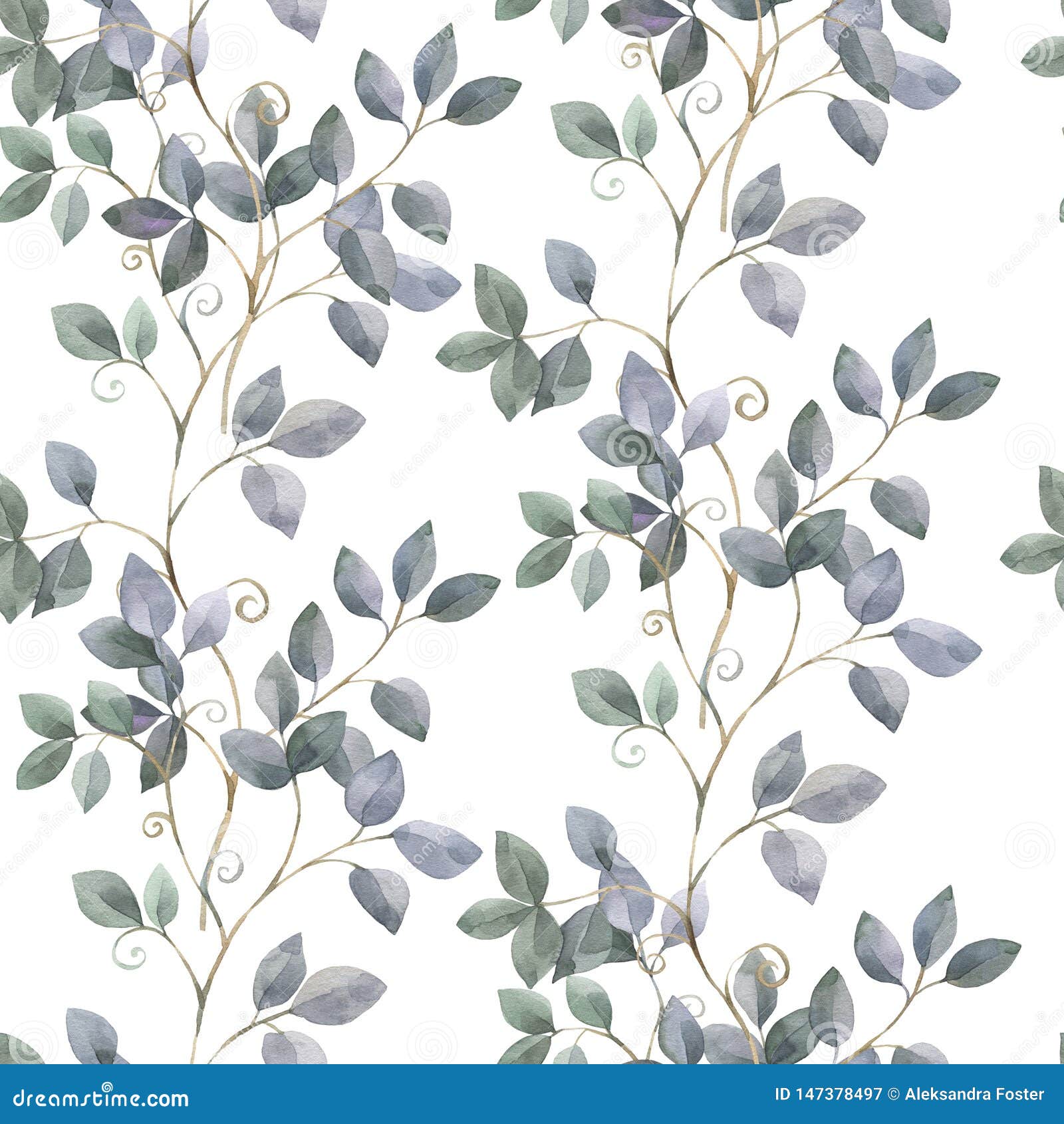 Seamless Pattern with Decorative Plant Elements. Stock Illustration ...