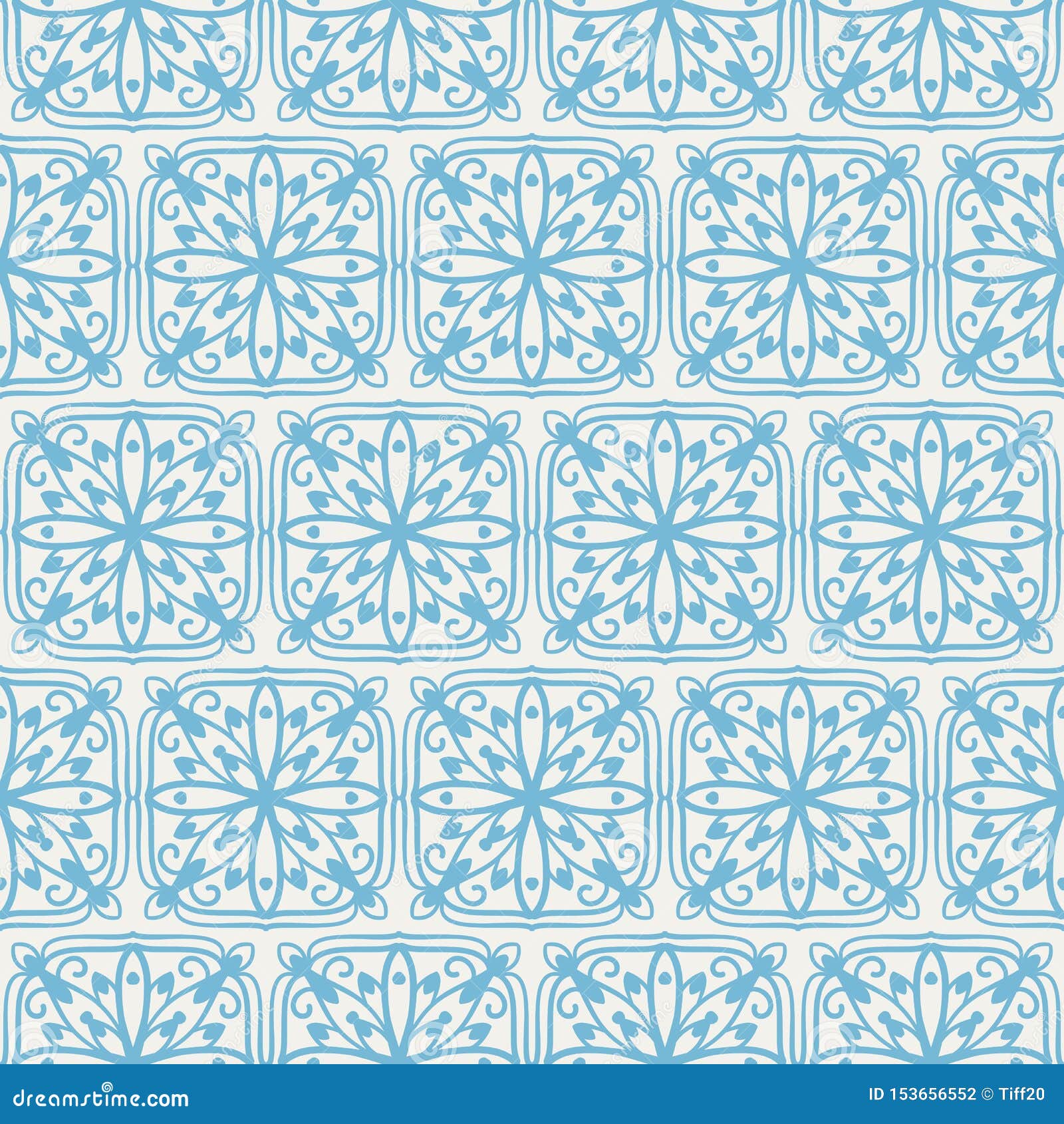 Seamless Pattern of Decorative Tiles Stock Vector - Illustration of ...