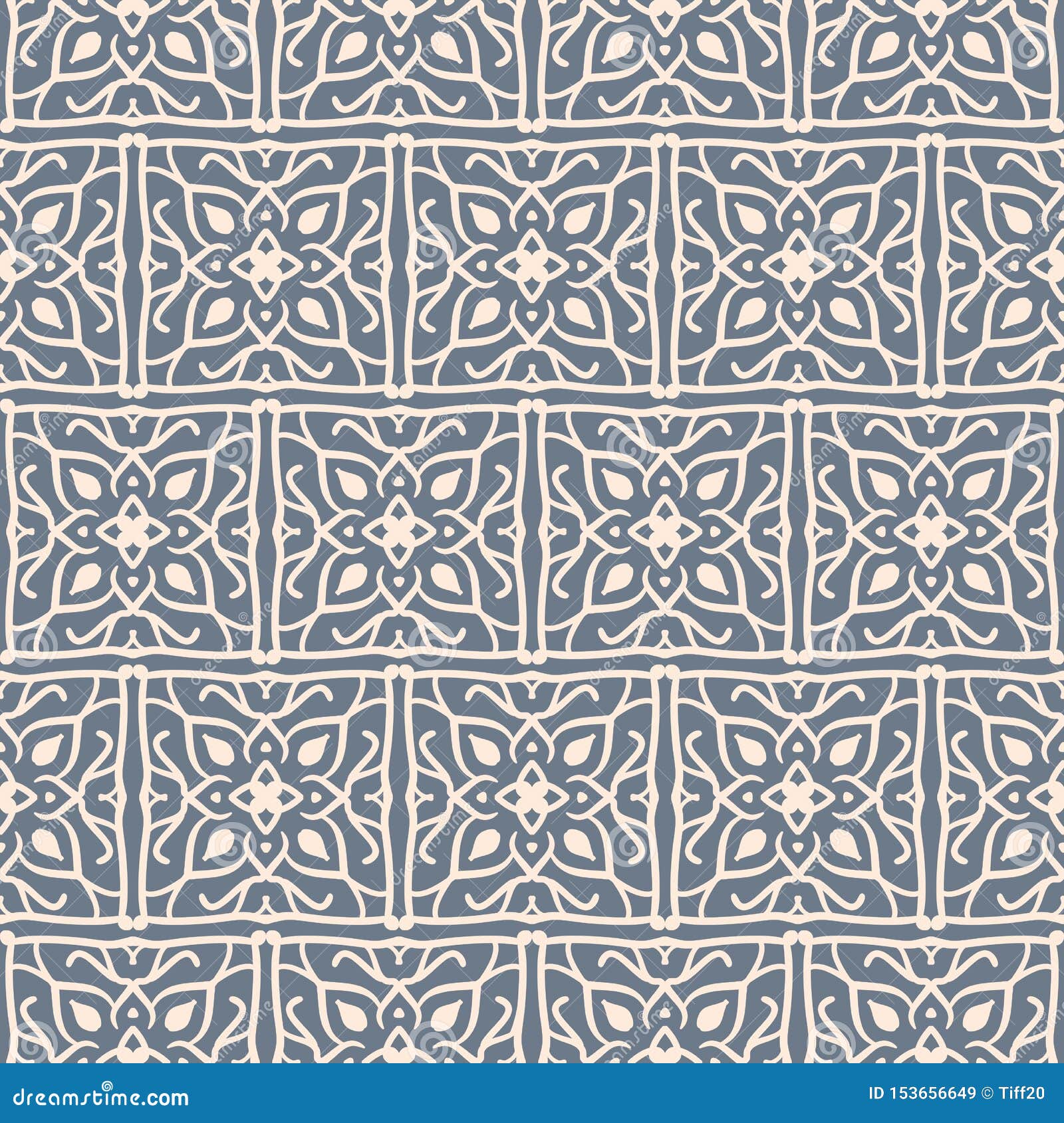 Seamless Pattern of Decorative Tiles Stock Vector - Illustration of ...