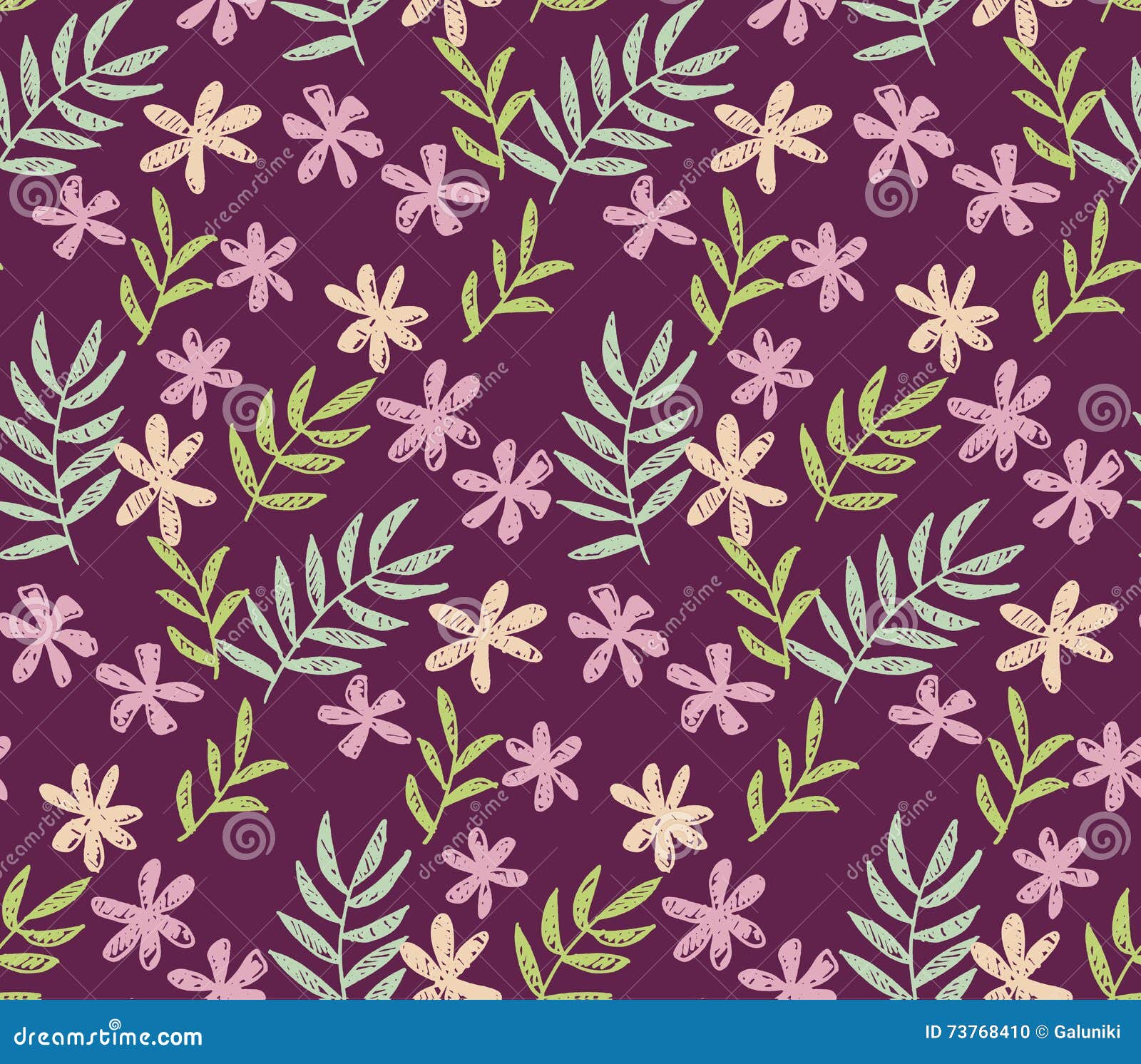 Seamless, Pattern on Deep Red Color. Stock Vector - Illustration of ...