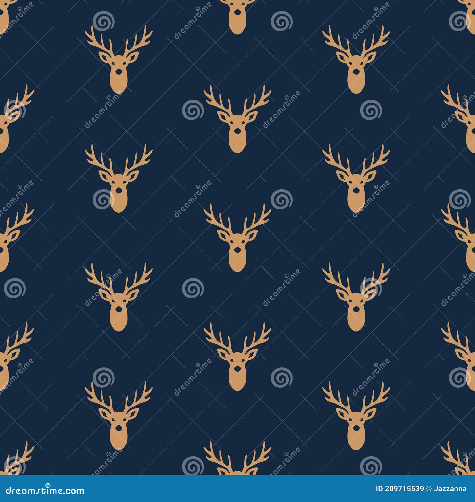 Seamless Pattern Deer Hunting Stock Vector - Illustration of reindeer ...