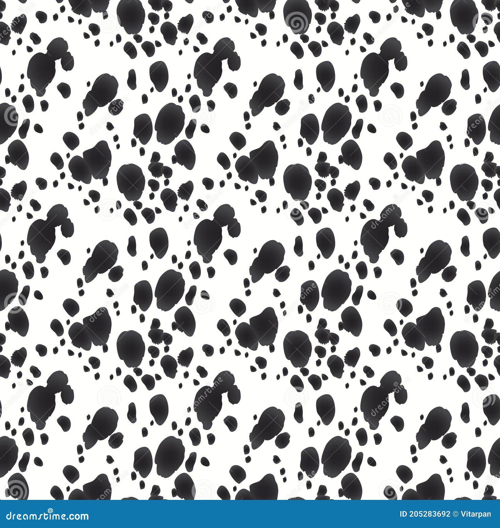 Seamless Pattern. Design Animal Print Pattern Texture Skins Dalmatians Stock Illustration ...