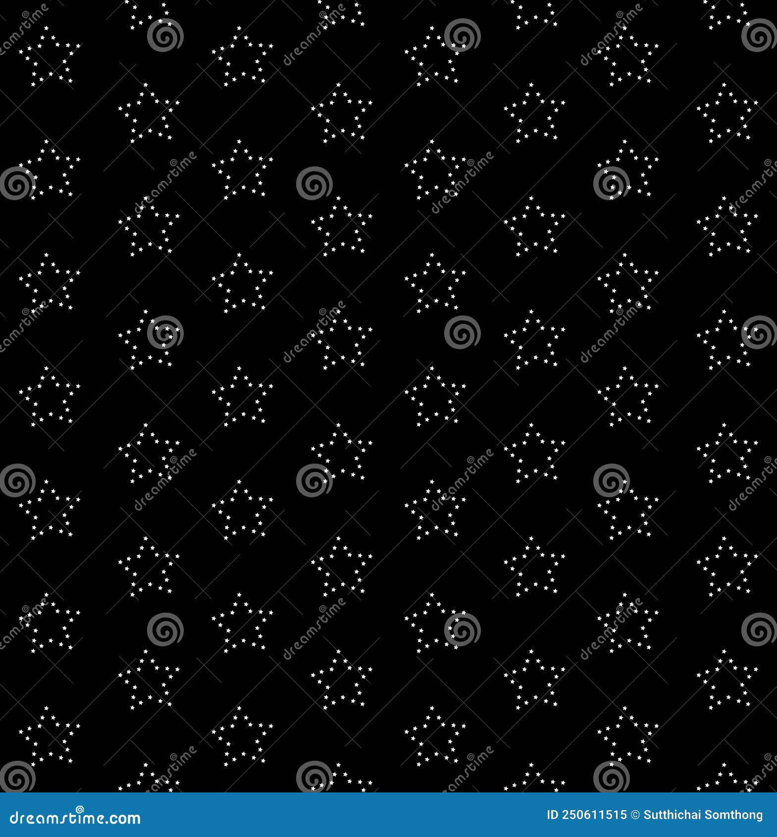 White Stars Pattern Vertical Stripes, Balck Background Cartoon Vector ...