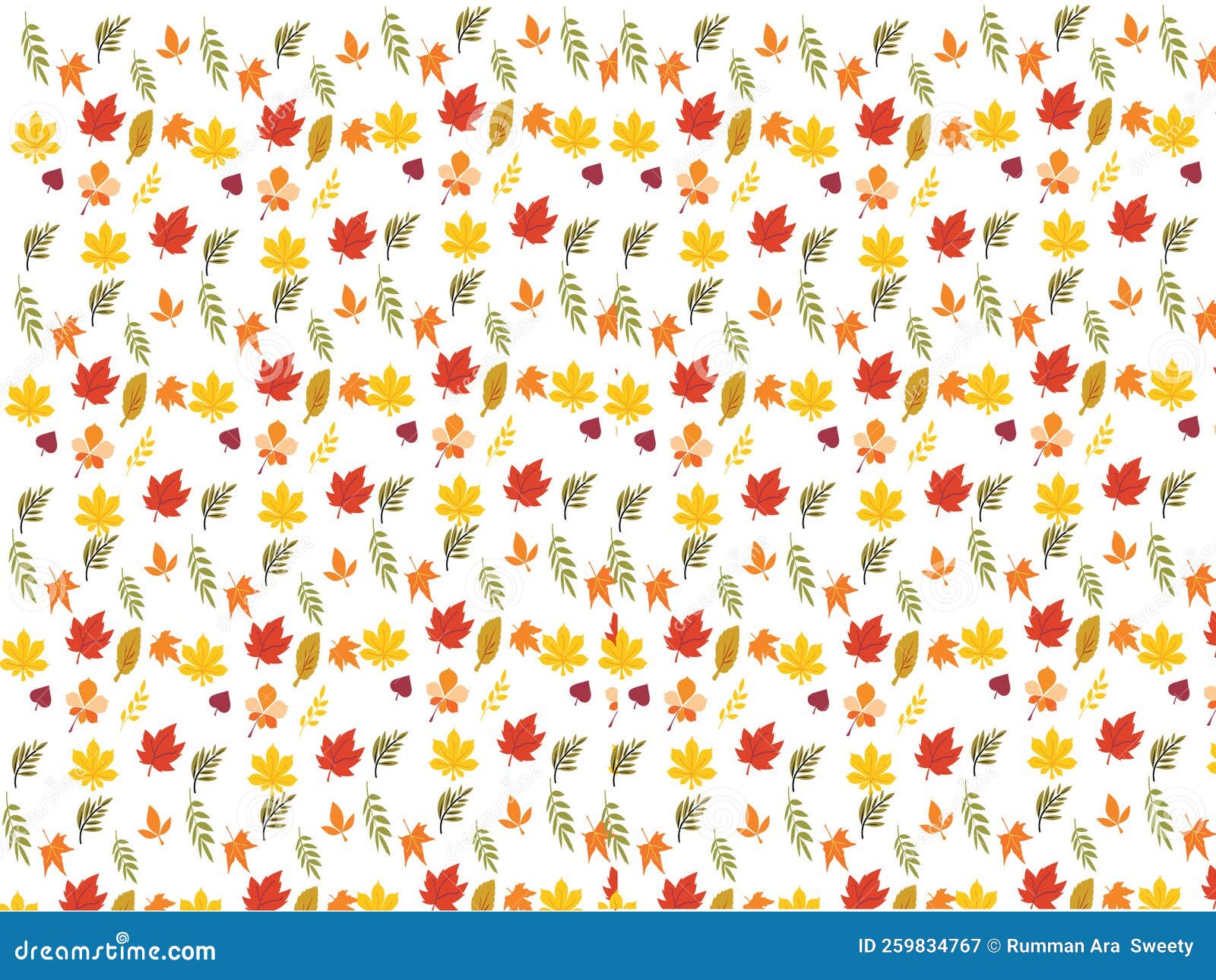 Seamless Pattern Design of Fall or Autumn . Vector Design for Print ...