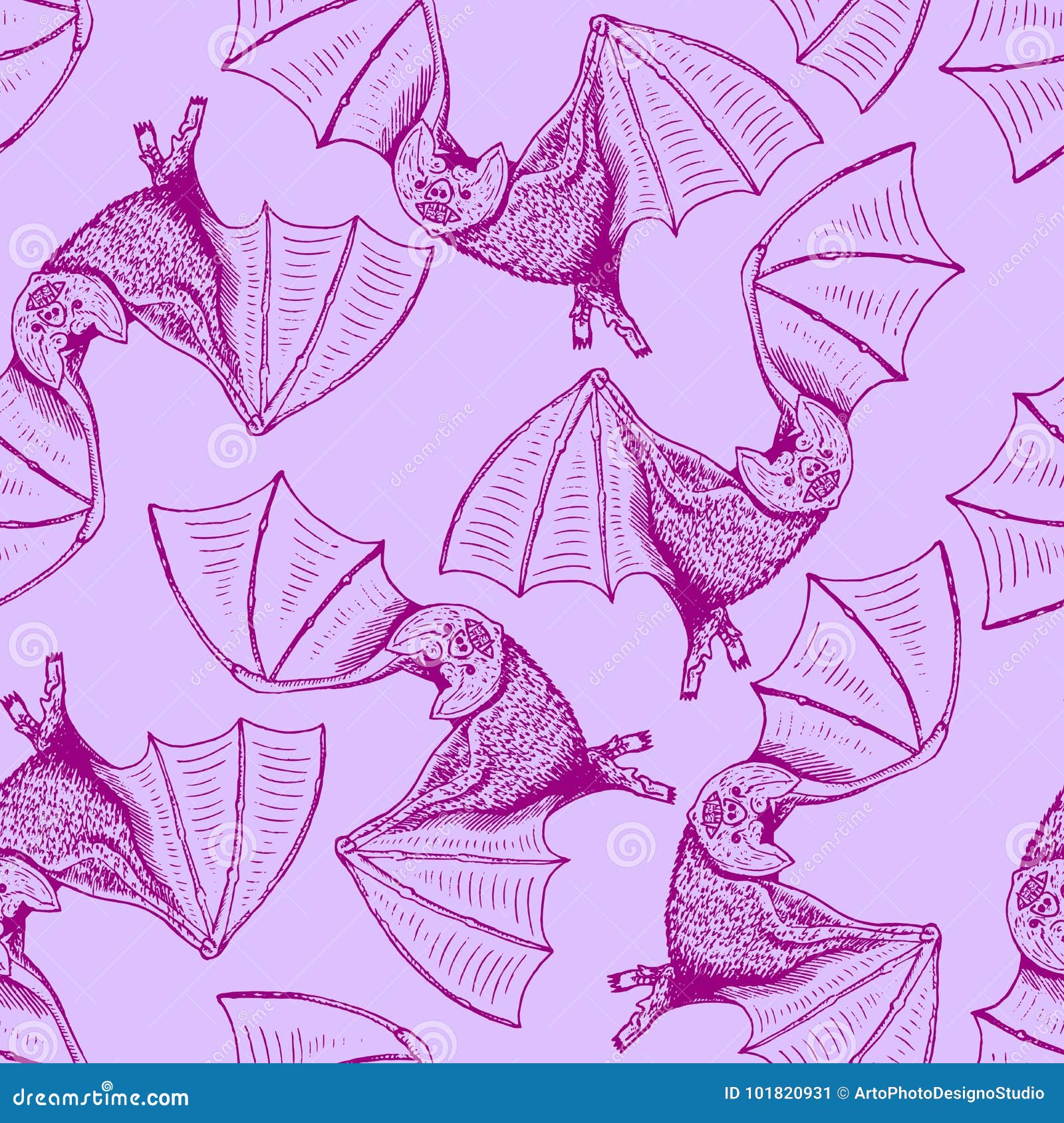 Bats, Hand Drawn Doodle, Sketch in Pop Art Style Stock Illustration ...