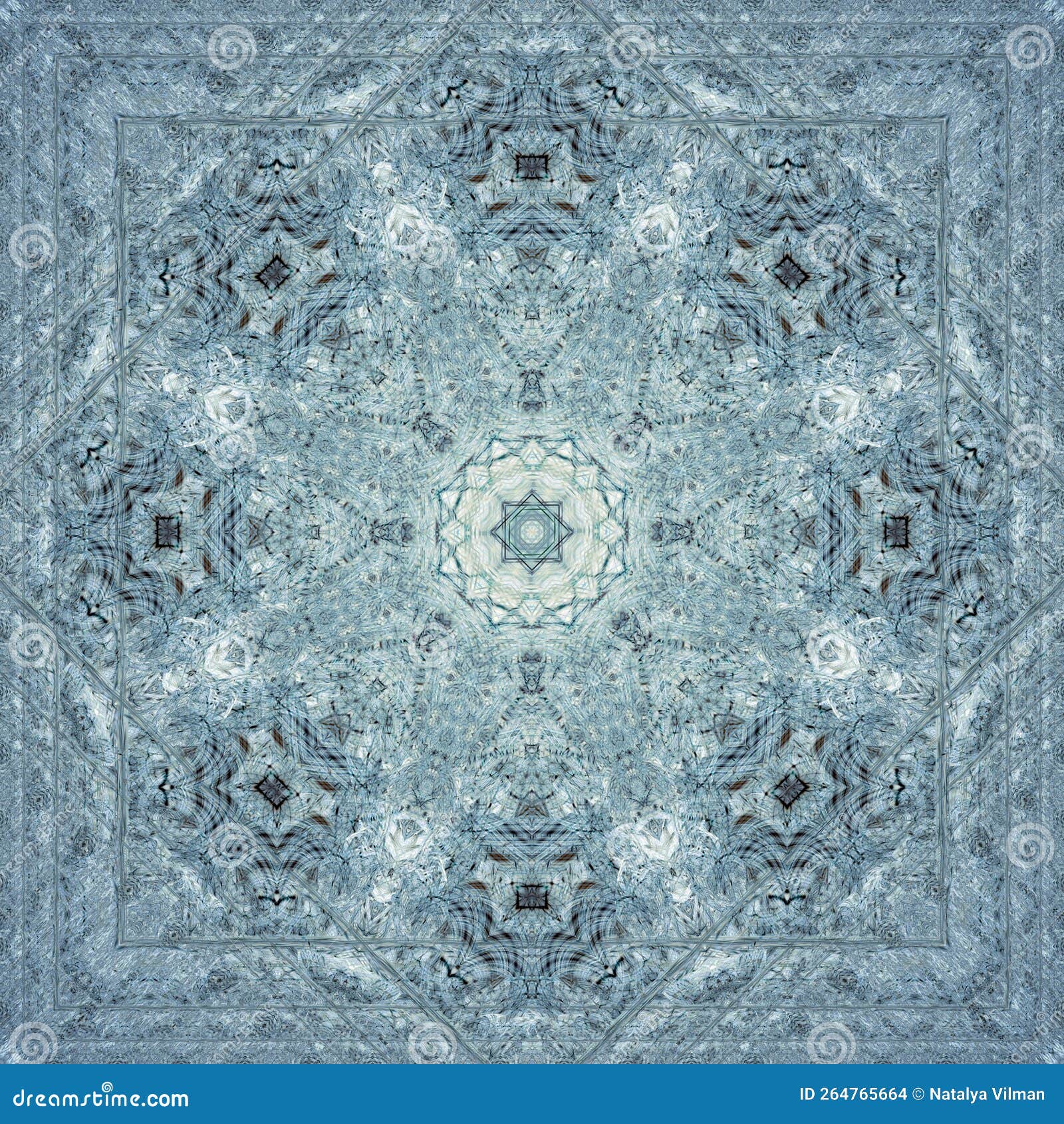 Seamless Pattern: Detailed Blue Persian Carpet. Abstract Background for ...