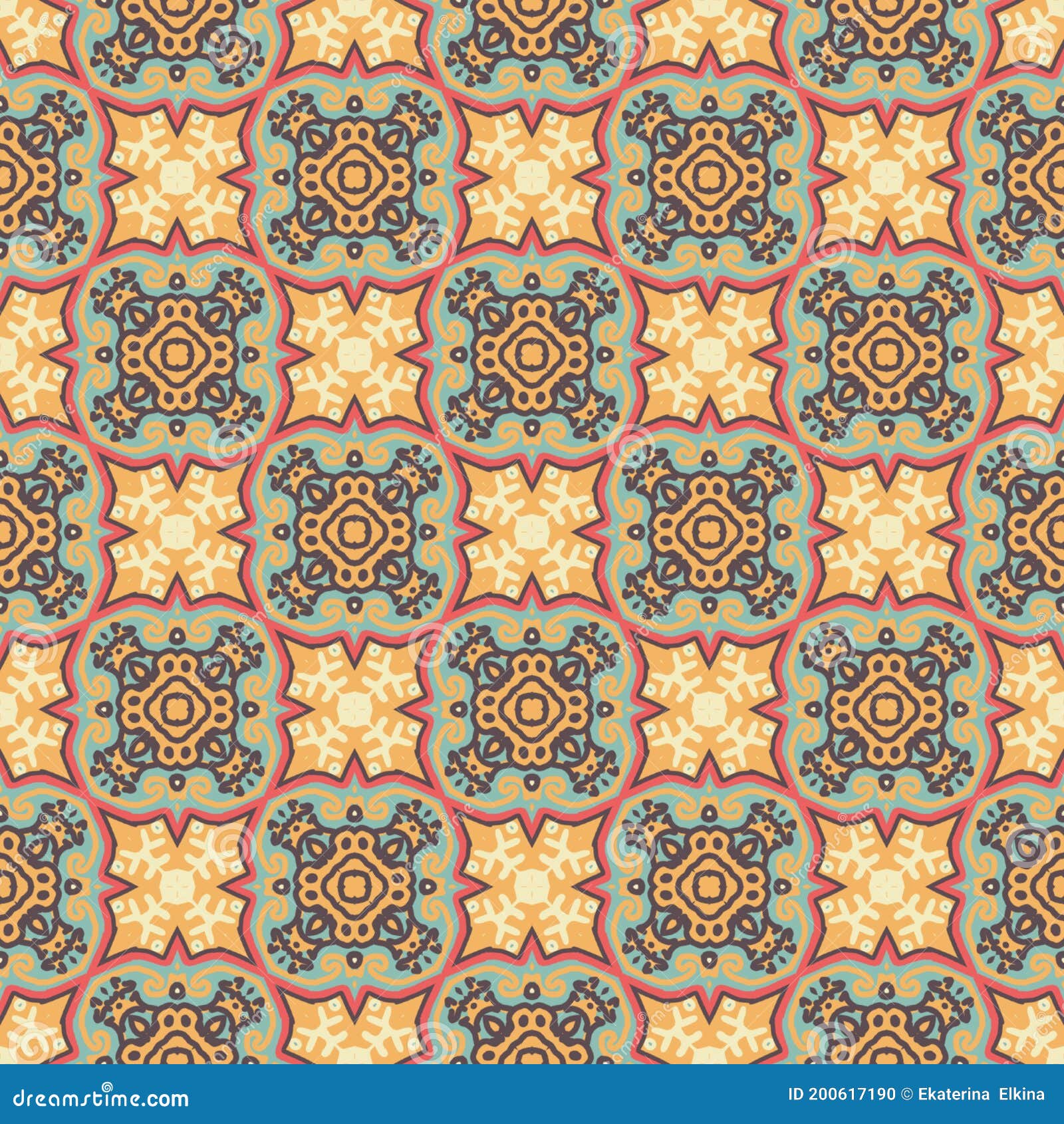 Seamless Pattern: Detailed Persian Carpet, Oriental Carpet Seamless ...