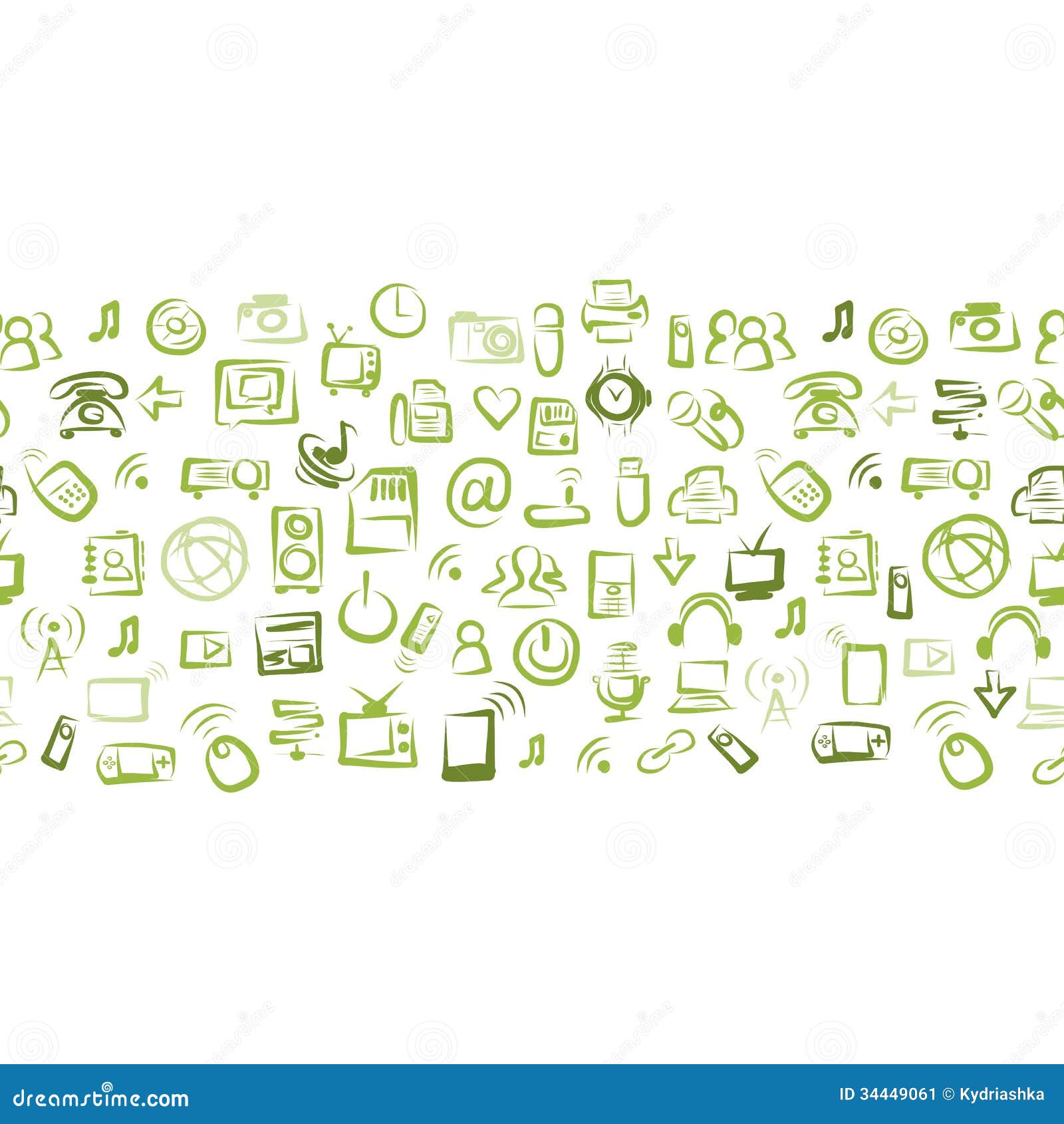 Seamless Pattern with it Devices for Your Design Stock Vector ...