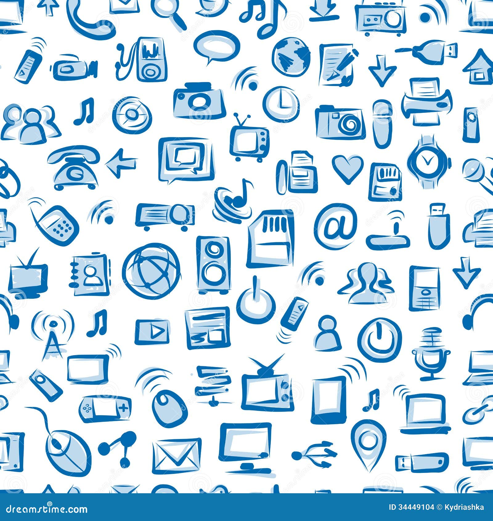 Seamless Pattern with it Devices for Your Design Stock Vector ...