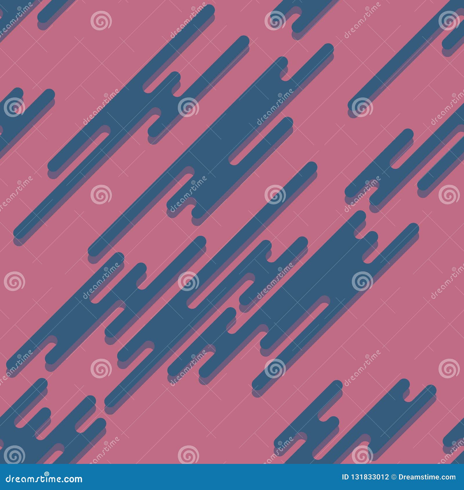 Seamless Pattern of Diagonal Lines with Rounded Edges. Blue and Stock ...