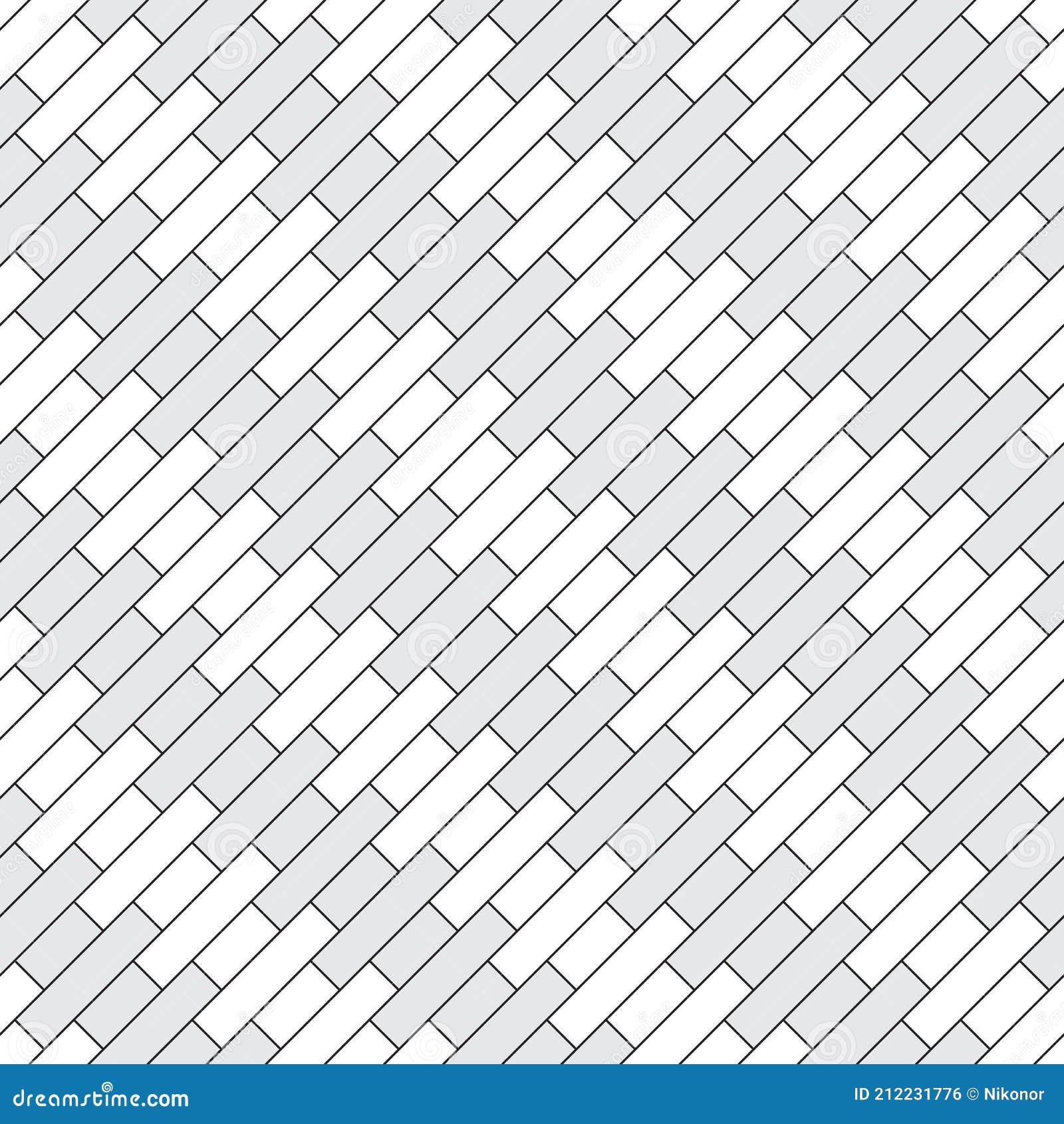 Seamless Pattern Diagonal Texture of Brickwork Stock Vector ...