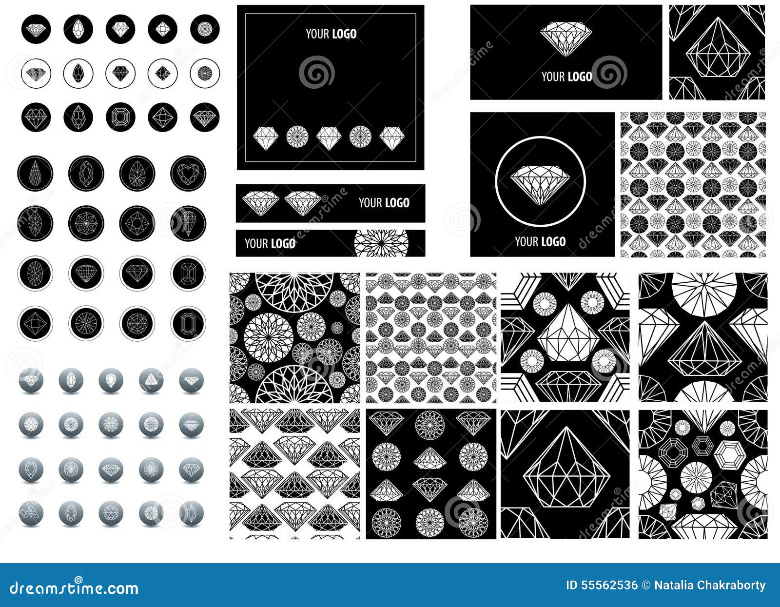 Seamless Pattern from Diamond Stock Illustration - Illustration of ...