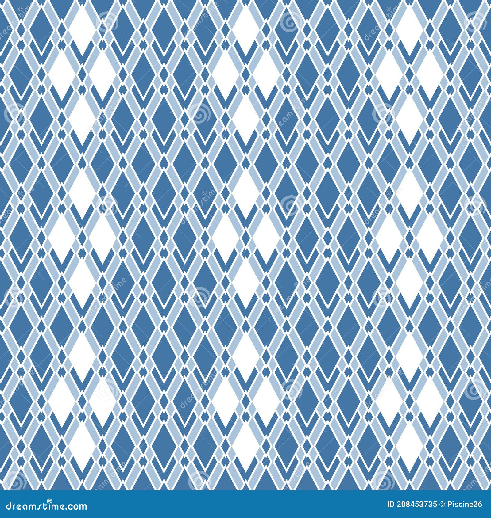 Seamless Pattern with Diamond Shape in Light Blue and White Background ...
