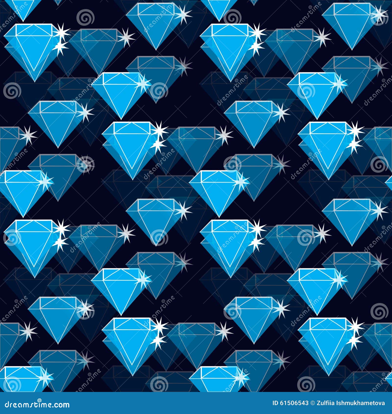 Seamless Pattern with Diamonds Stock Vector - Illustration of light ...